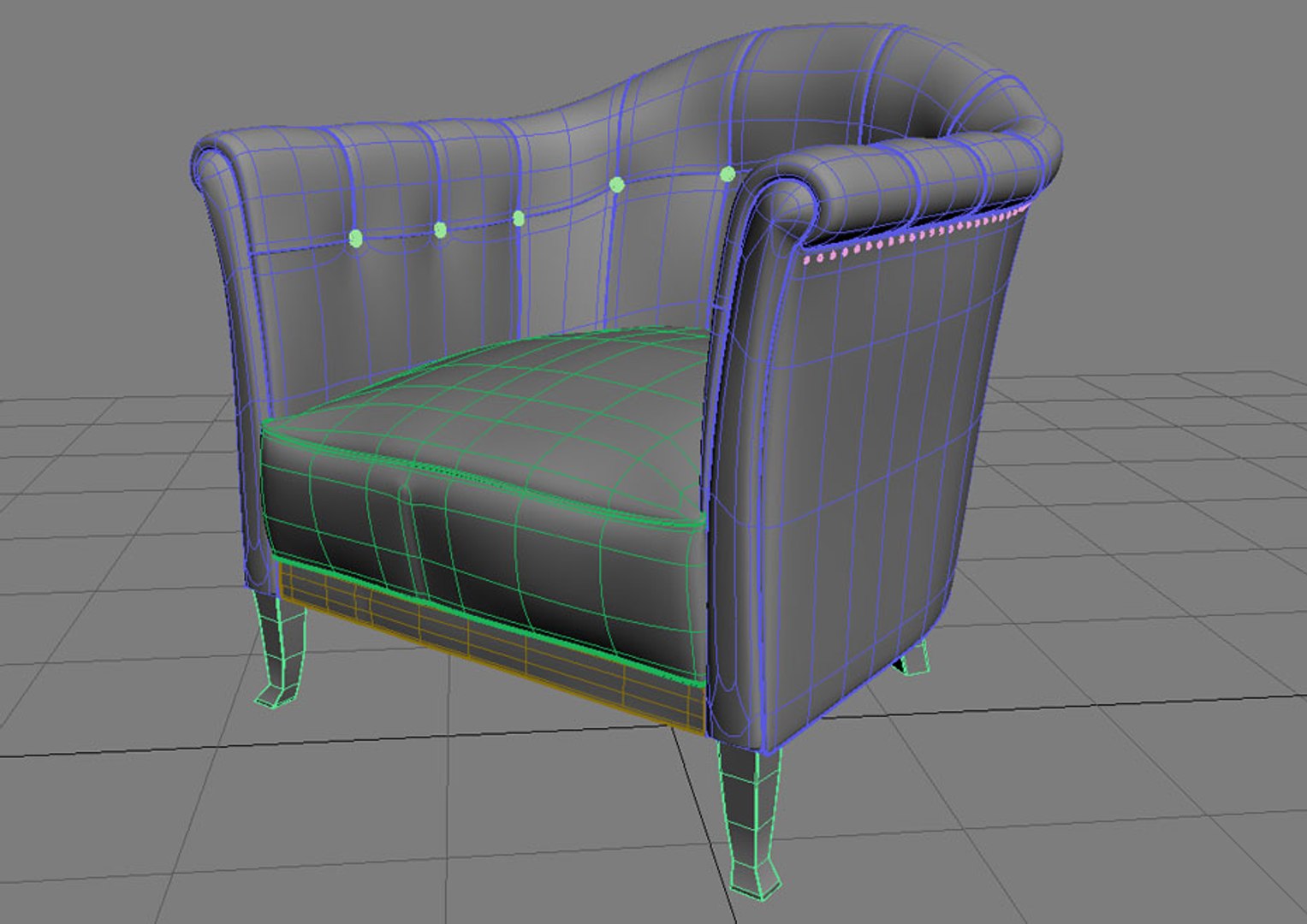 Edward Ferrel Lounge Chair 3d Model
