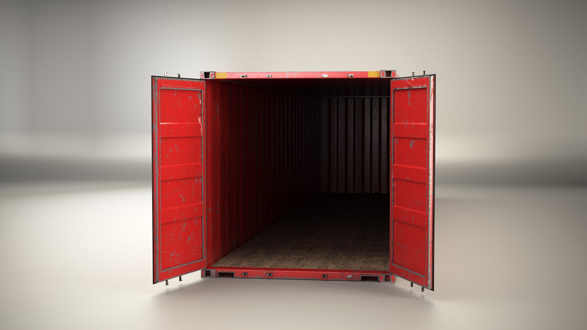 3D Intermodal Shipping Container 40-foot-long Old Model - TurboSquid ...