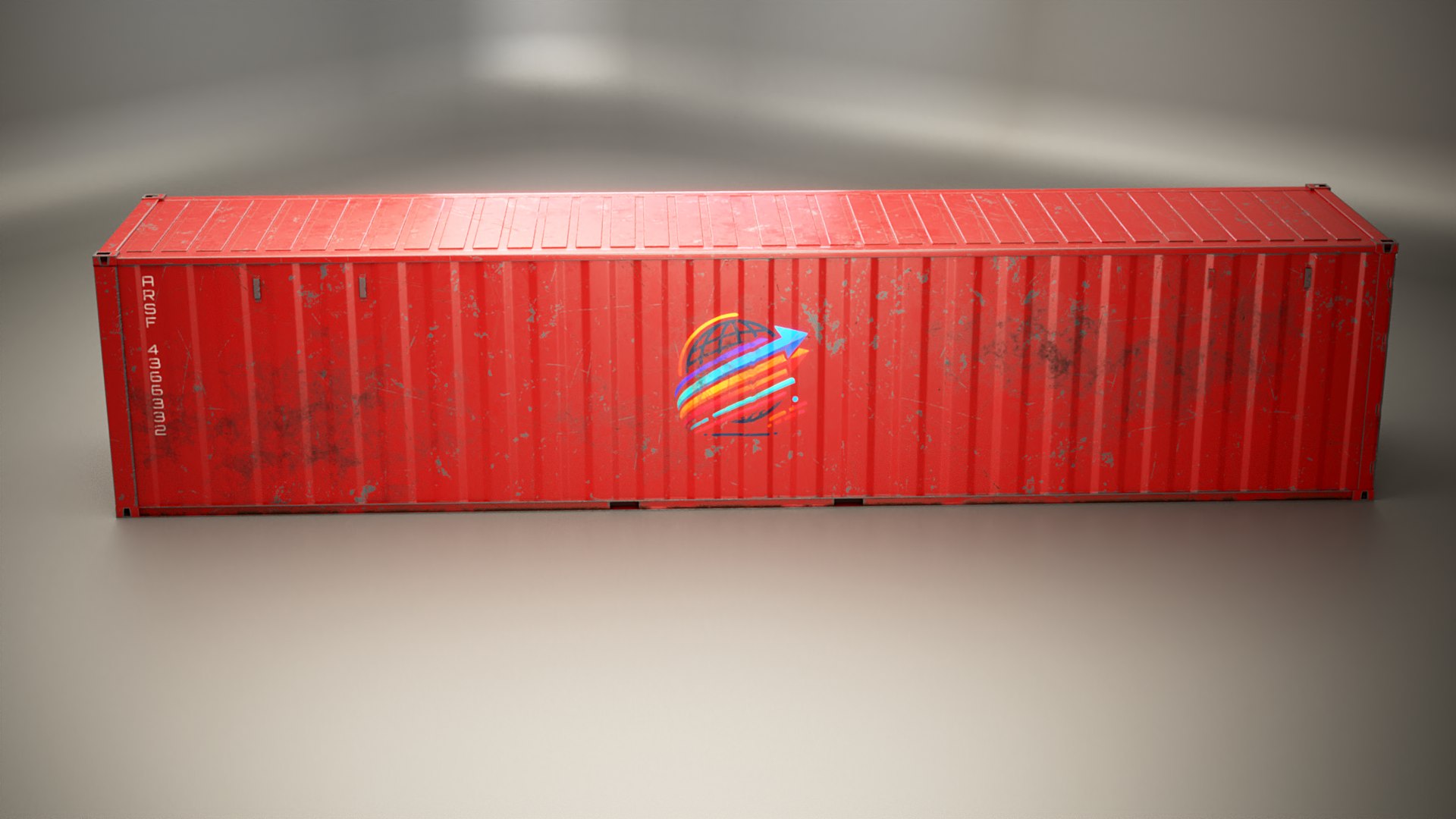 3D Intermodal Shipping Container 40-foot-long Old Model - TurboSquid ...
