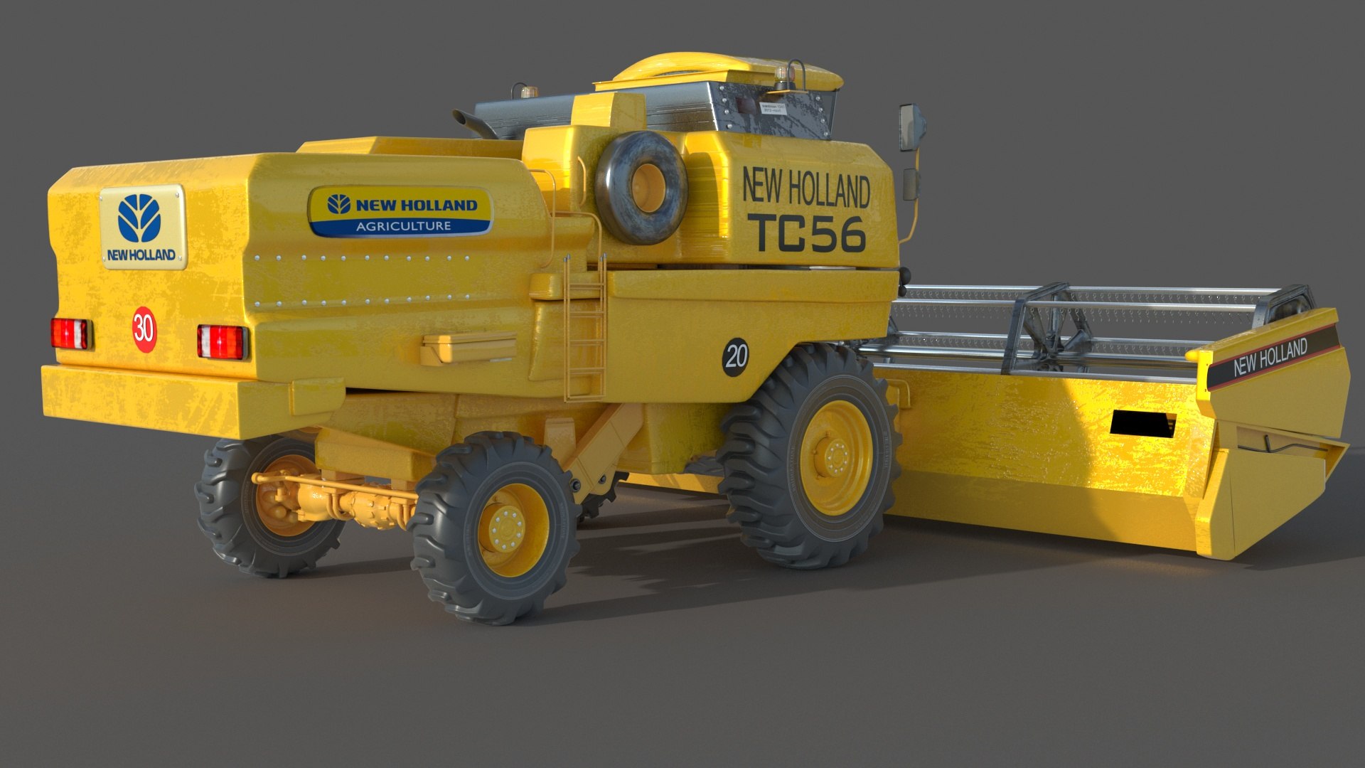 3D New Holland TC59 Harvester Model - TurboSquid 2042579