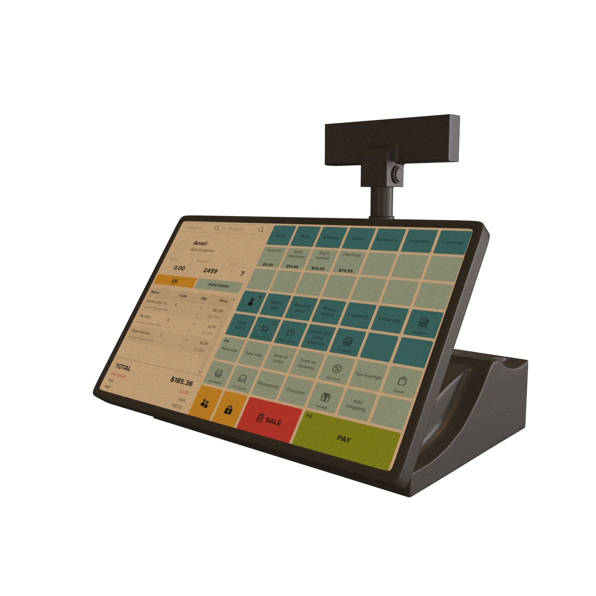 3D pos machine cashier model - TurboSquid 1662772