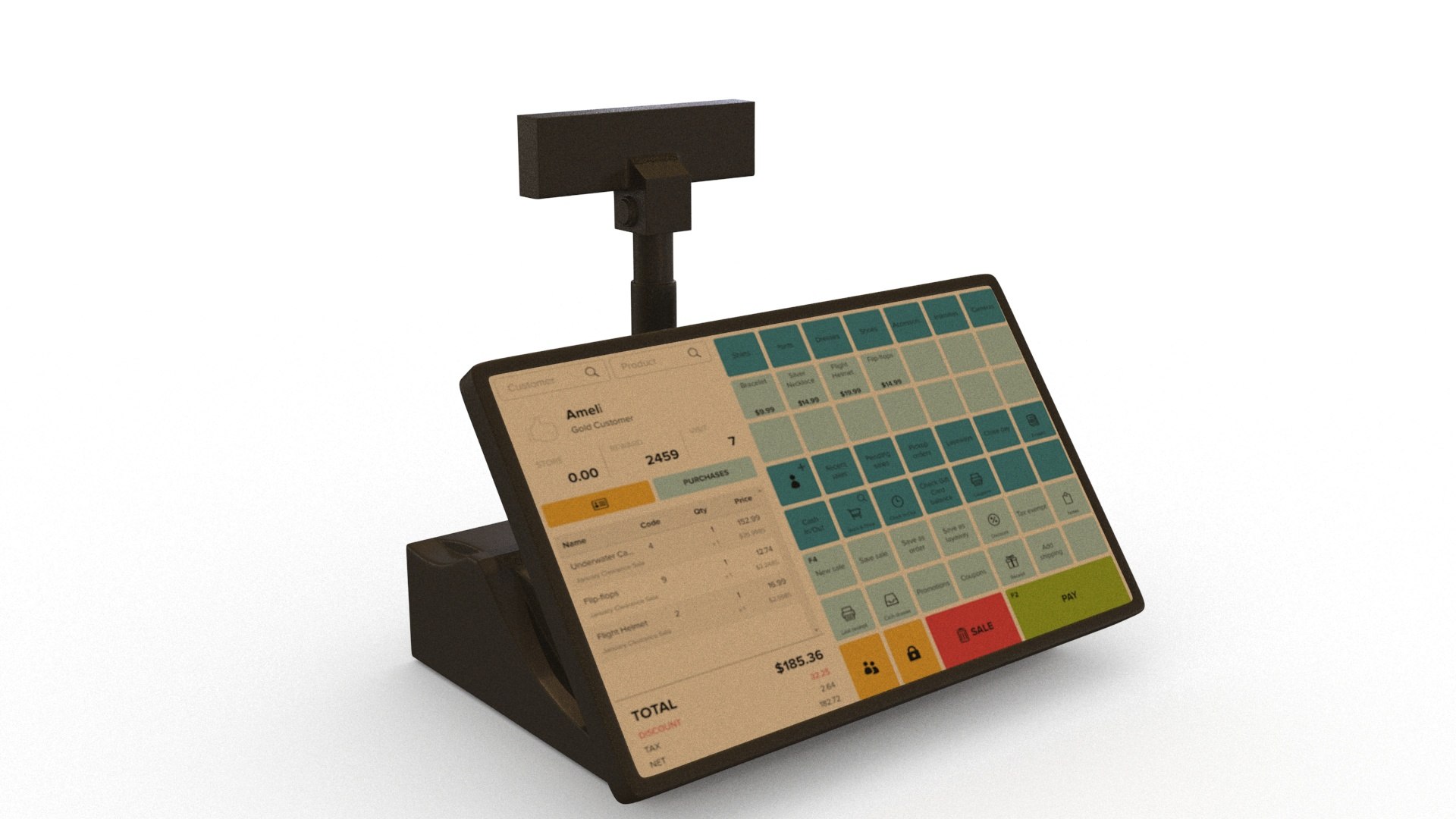 3D Pos Machine Cashier Model - TurboSquid 1662772