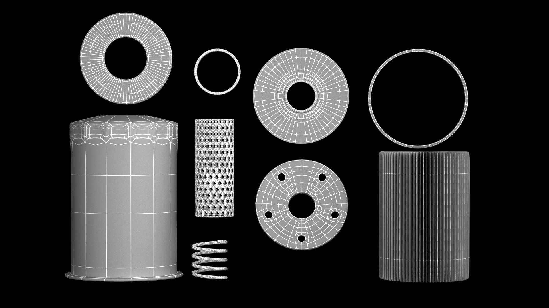 Car Oil Filter 3d Model