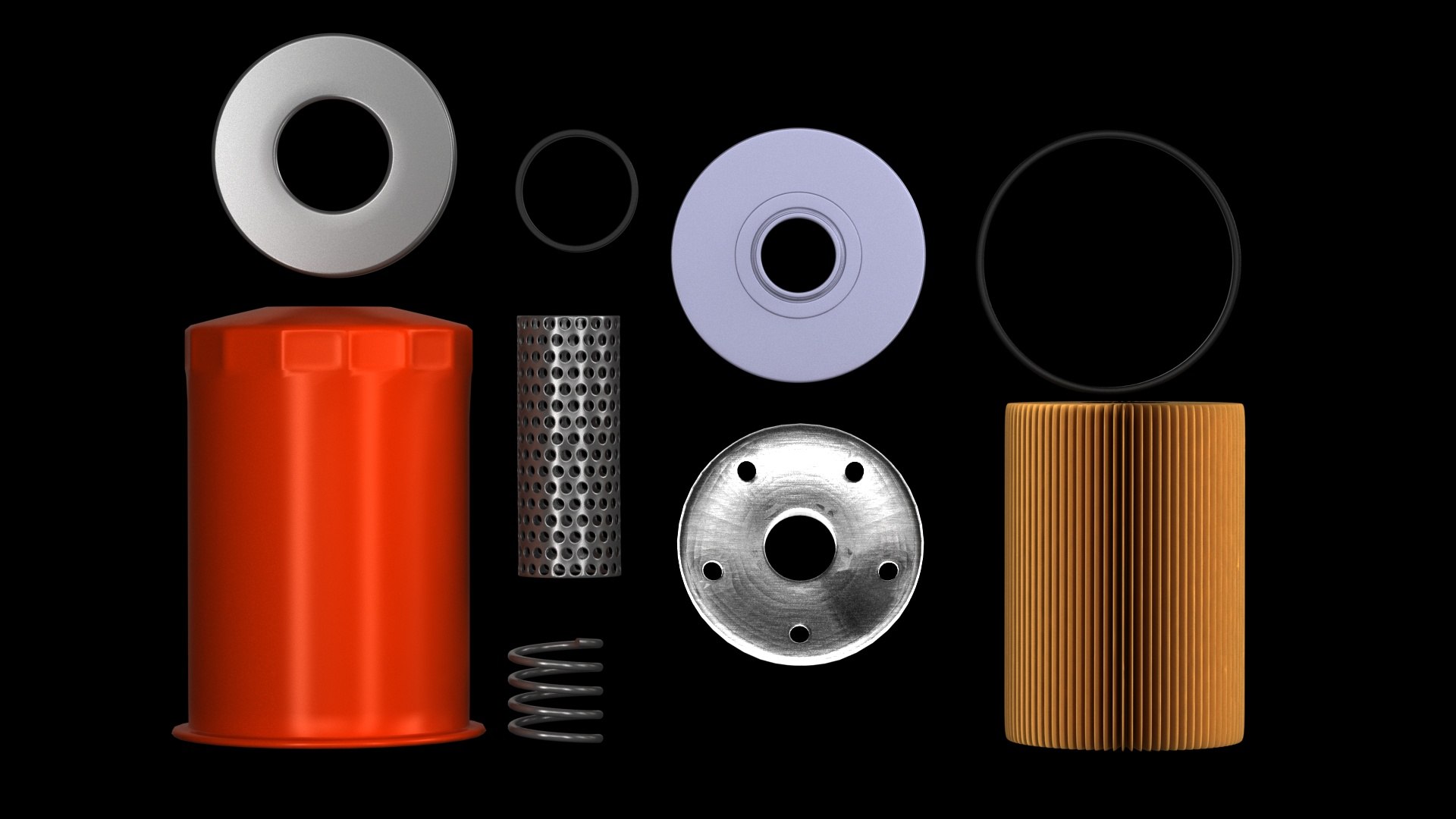 Car Oil Filter 3d Model