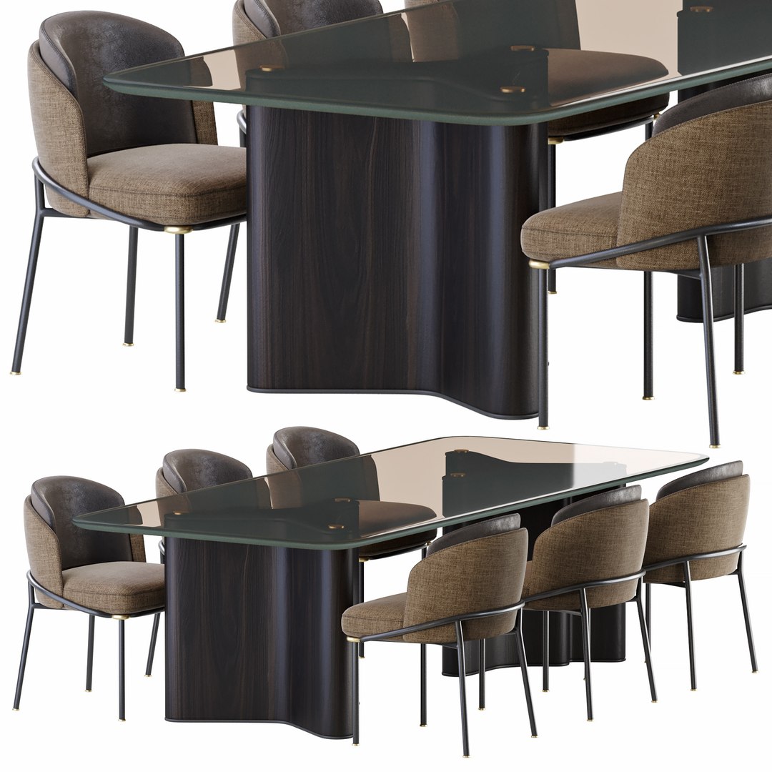 Minotti Lou Dining Table 3D Model - TurboSquid 1564614