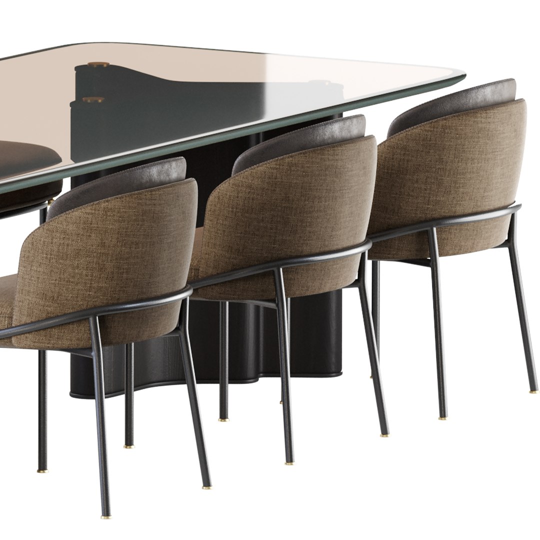 Minotti Lou Dining Table 3D Model - TurboSquid 1564614