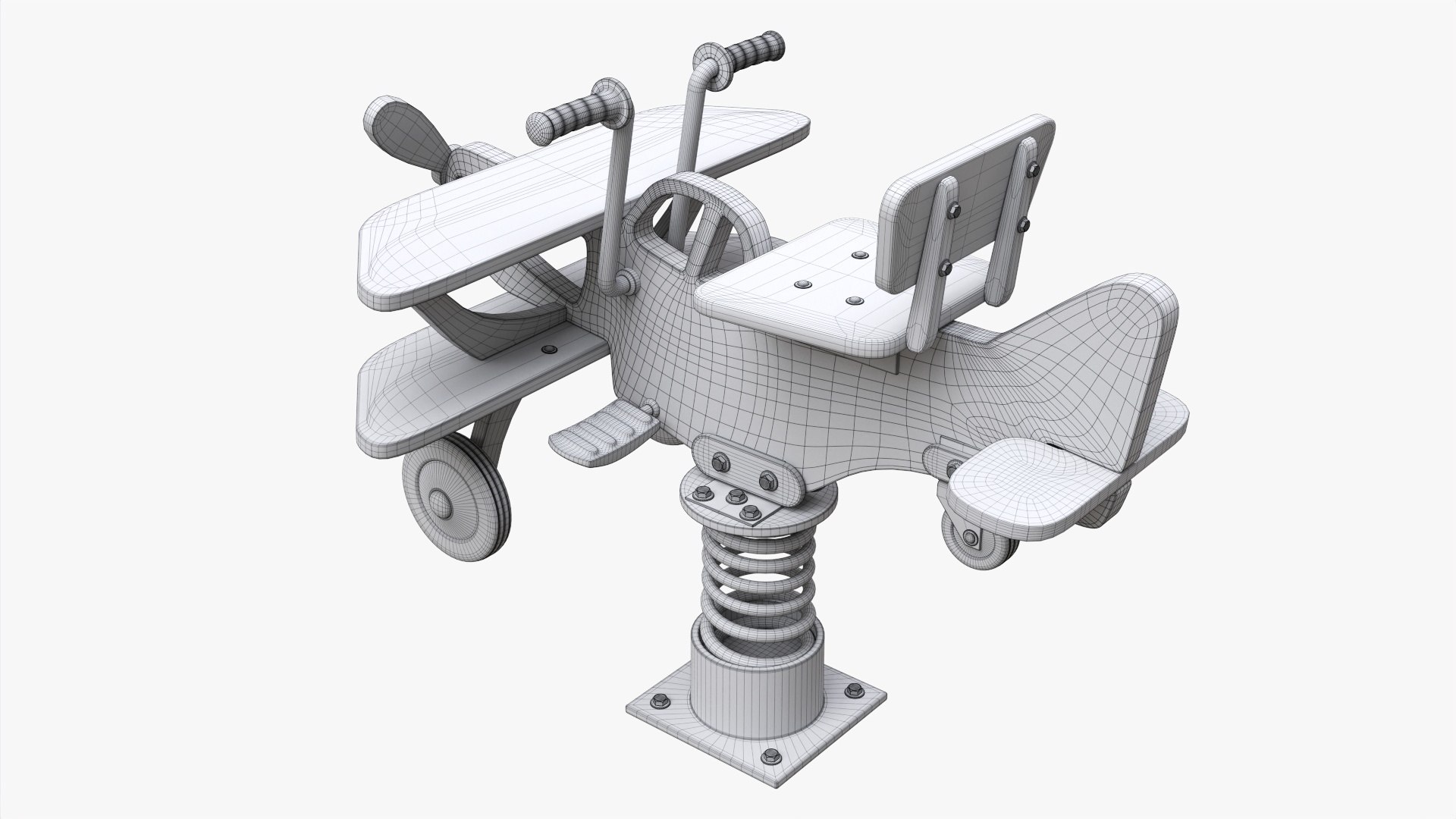 3D Spring Rocking Plane Model - TurboSquid 1856896