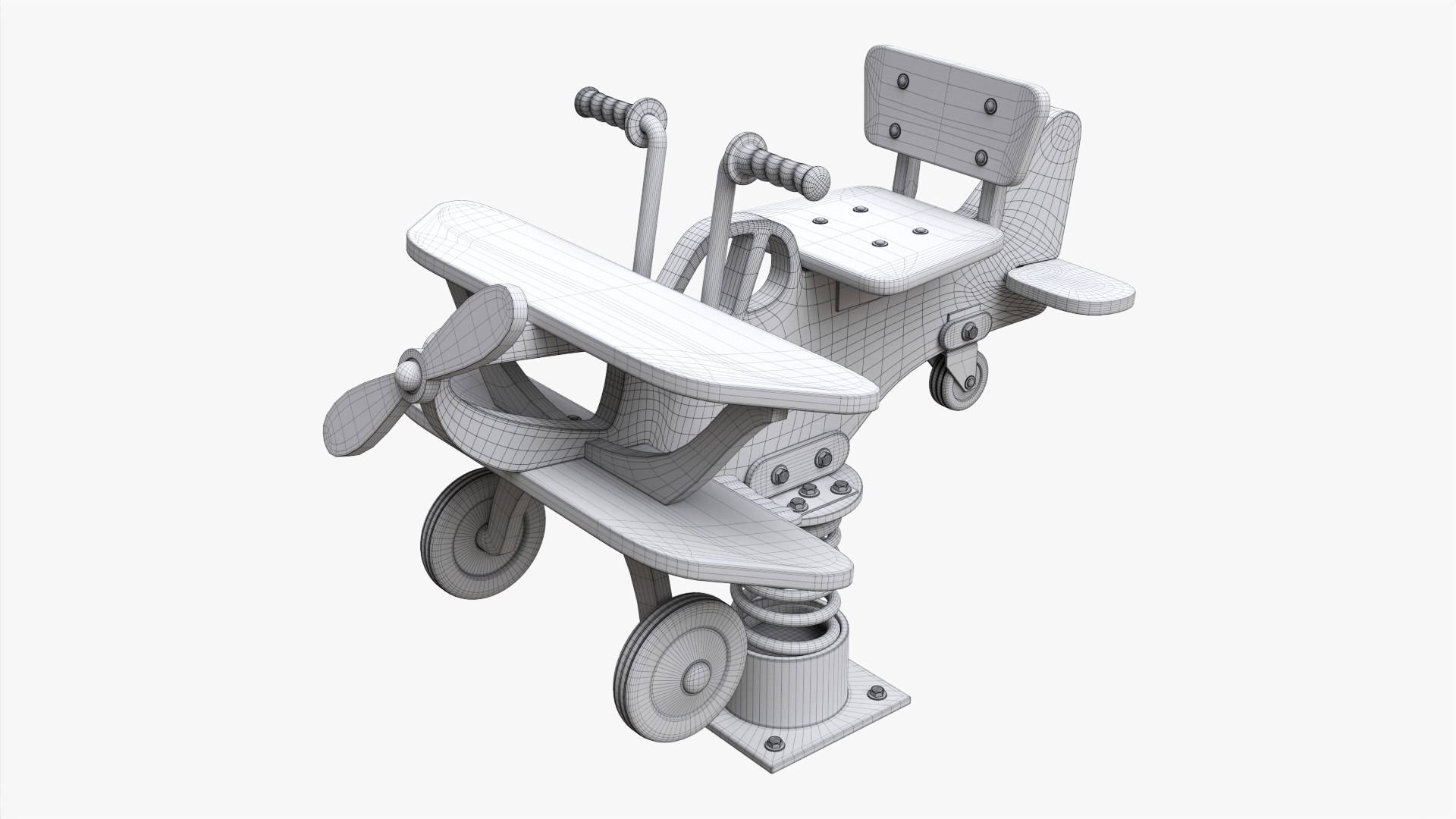 3D Spring Rocking Plane Model - TurboSquid 1856896