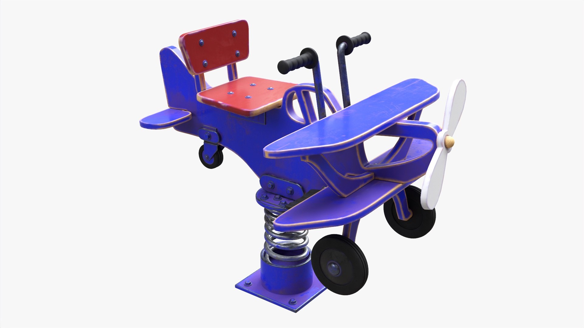 3D Spring Rocking Plane Model - TurboSquid 1856896