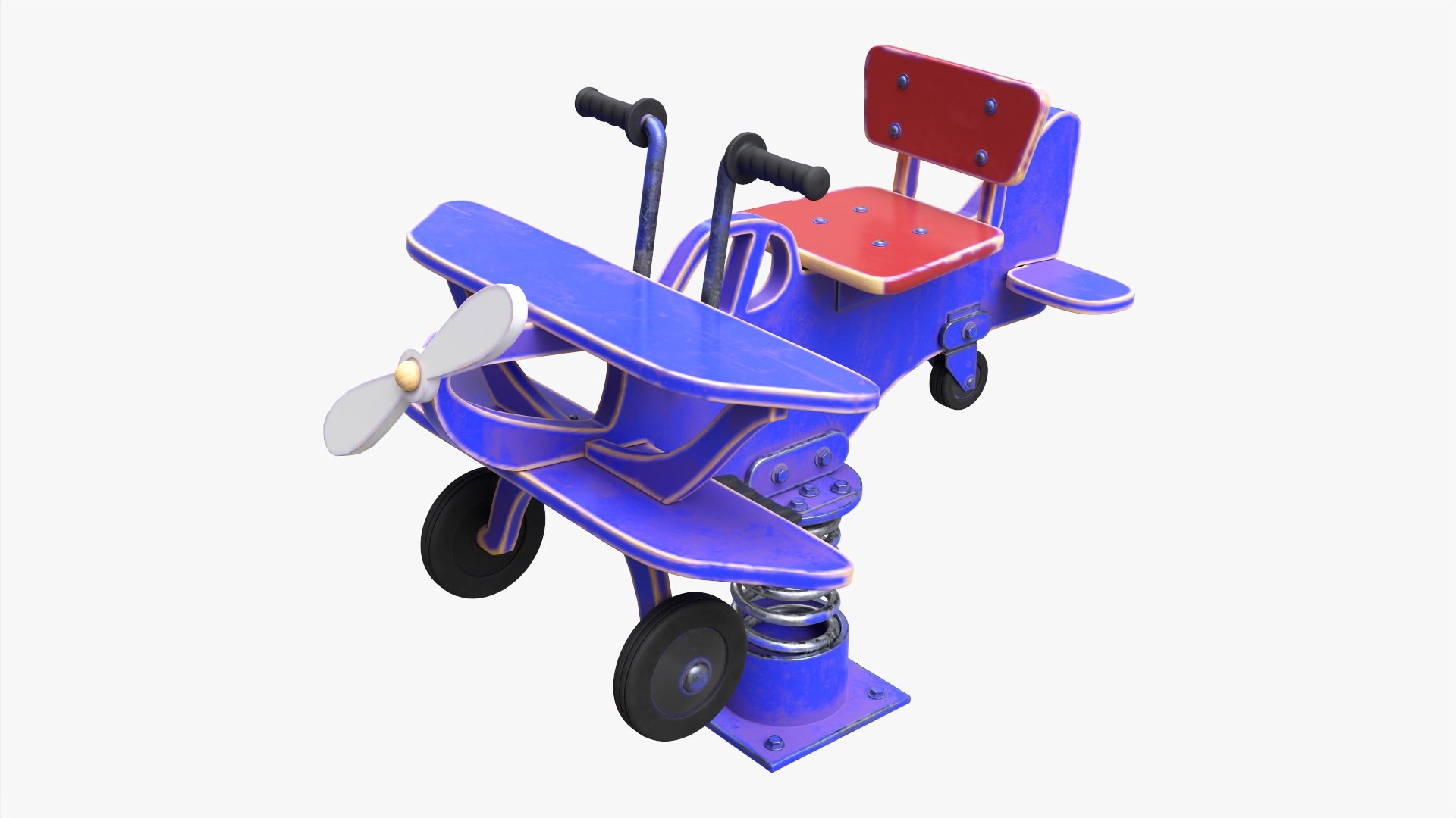 3D Spring Rocking Plane Model - TurboSquid 1856896