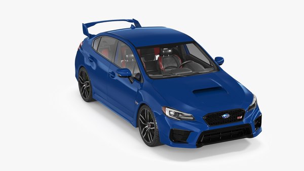 Subaru WRX STI 2021 Sedan Blue Simple Interior3Dモデル - TurboSquid 2086165