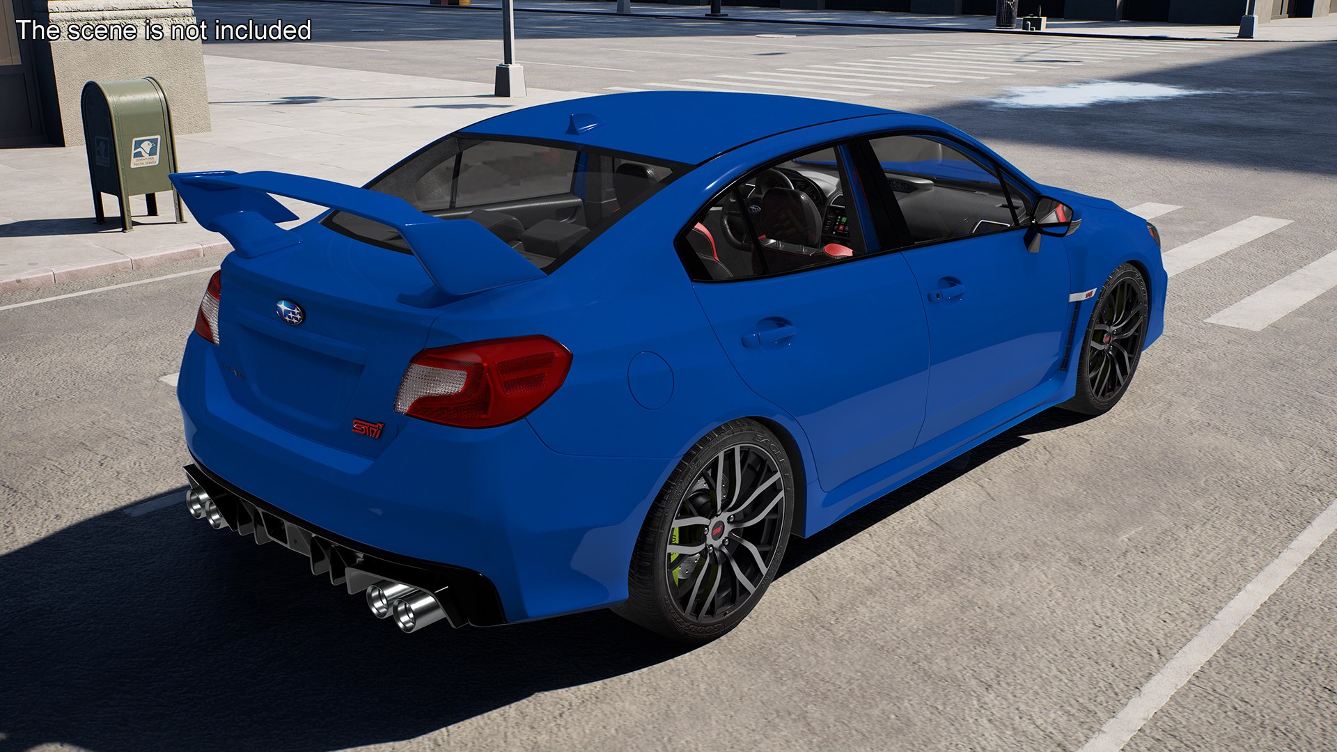Subaru WRX STI 2021 Sedan Blue Simple Interior 3D model - TurboSquid ...
