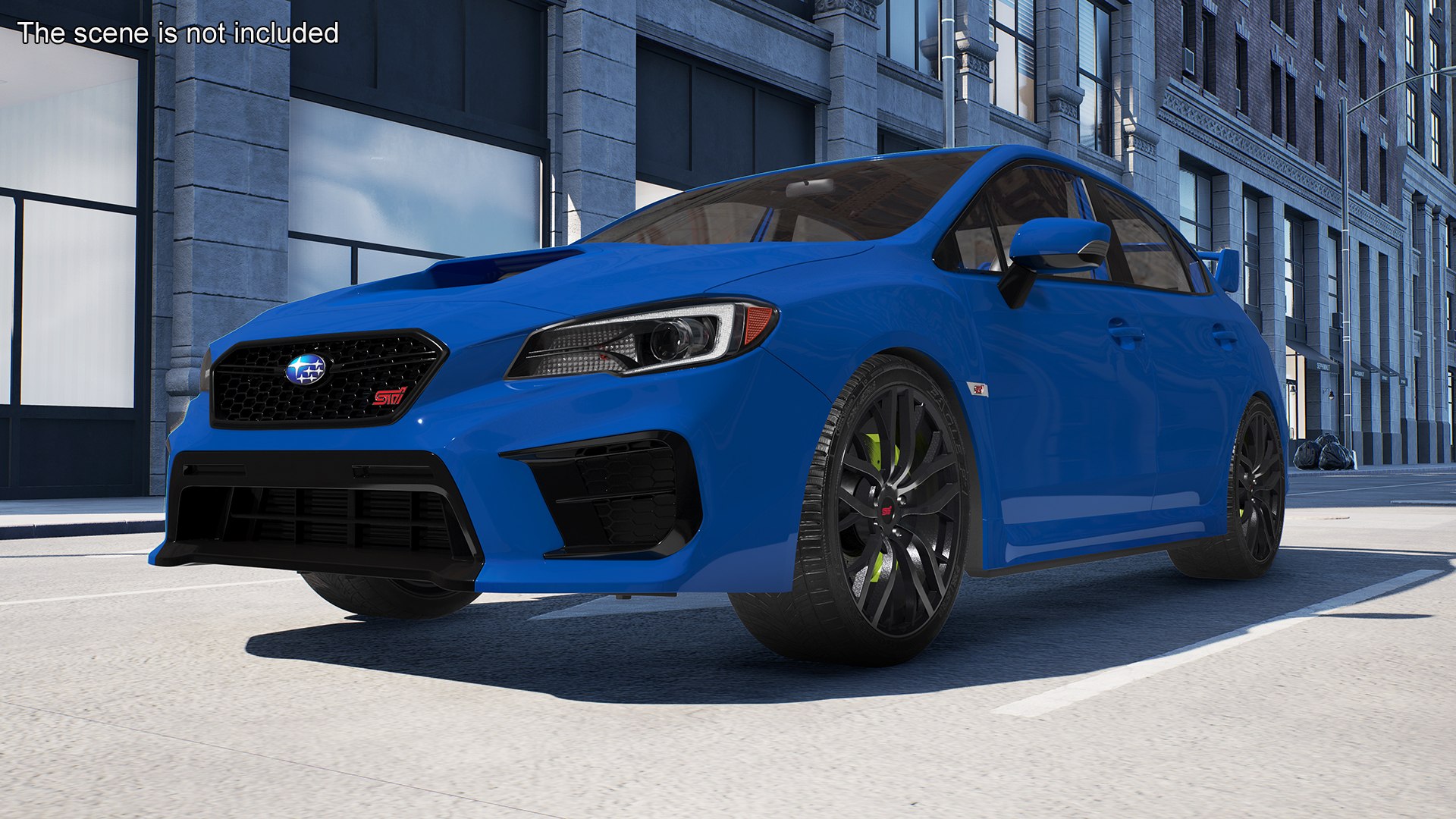 Subaru WRX STI 2021 Sedan Blue Simple Interior 3D model - TurboSquid ...