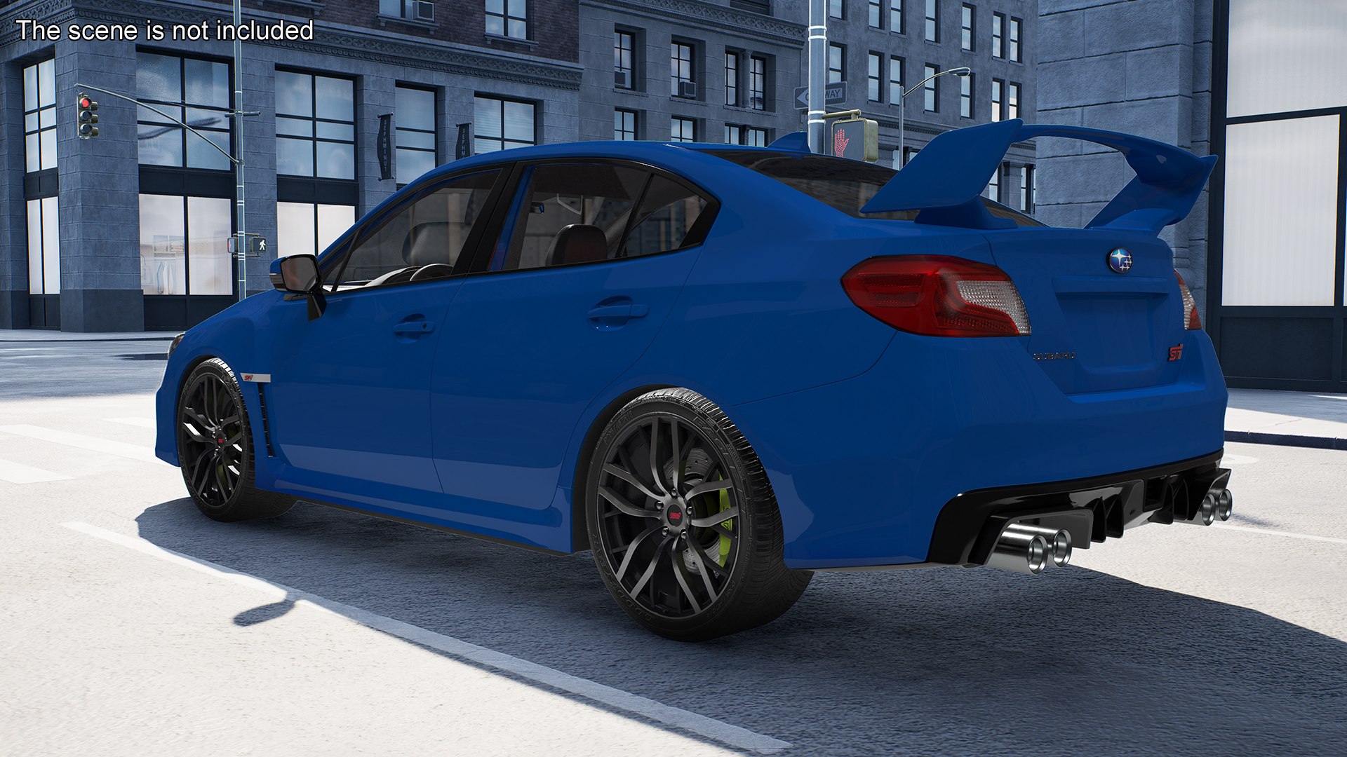 Subaru WRX STI 2021 Sedan Blue Simple Interior 3D model - TurboSquid ...