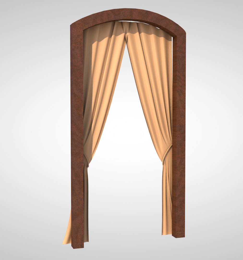 Curtain Fabric Drapery Model - TurboSquid 1386162