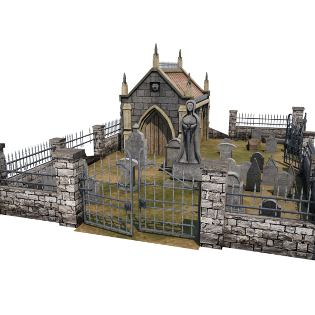 3ds max medieval cemetery