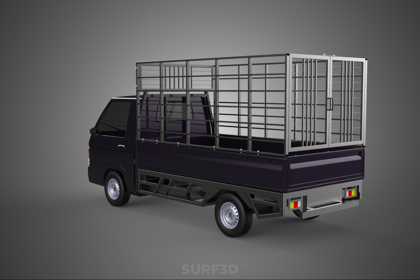 CAGE PICK UP FLAT DECK COLT DELICA L300 PICKUP TRUCK CARGO BED 3D ...