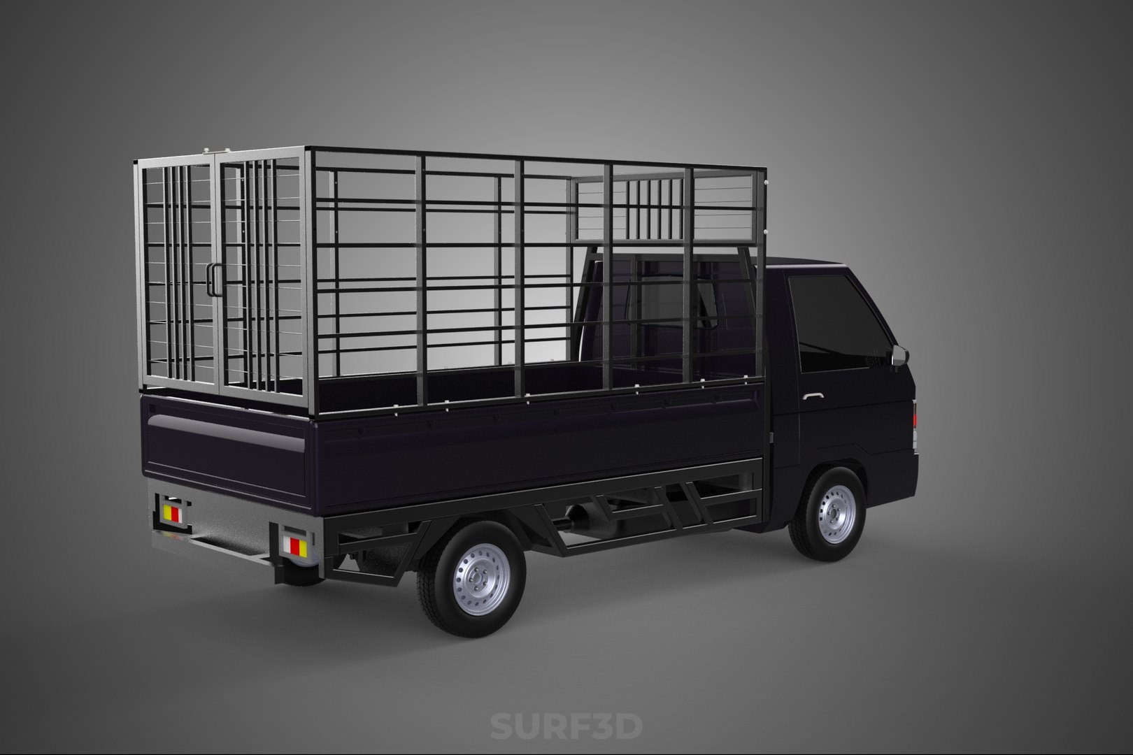 CAGE PICK UP FLAT DECK COLT DELICA L300 PICKUP TRUCK CARGO BED 3D ...