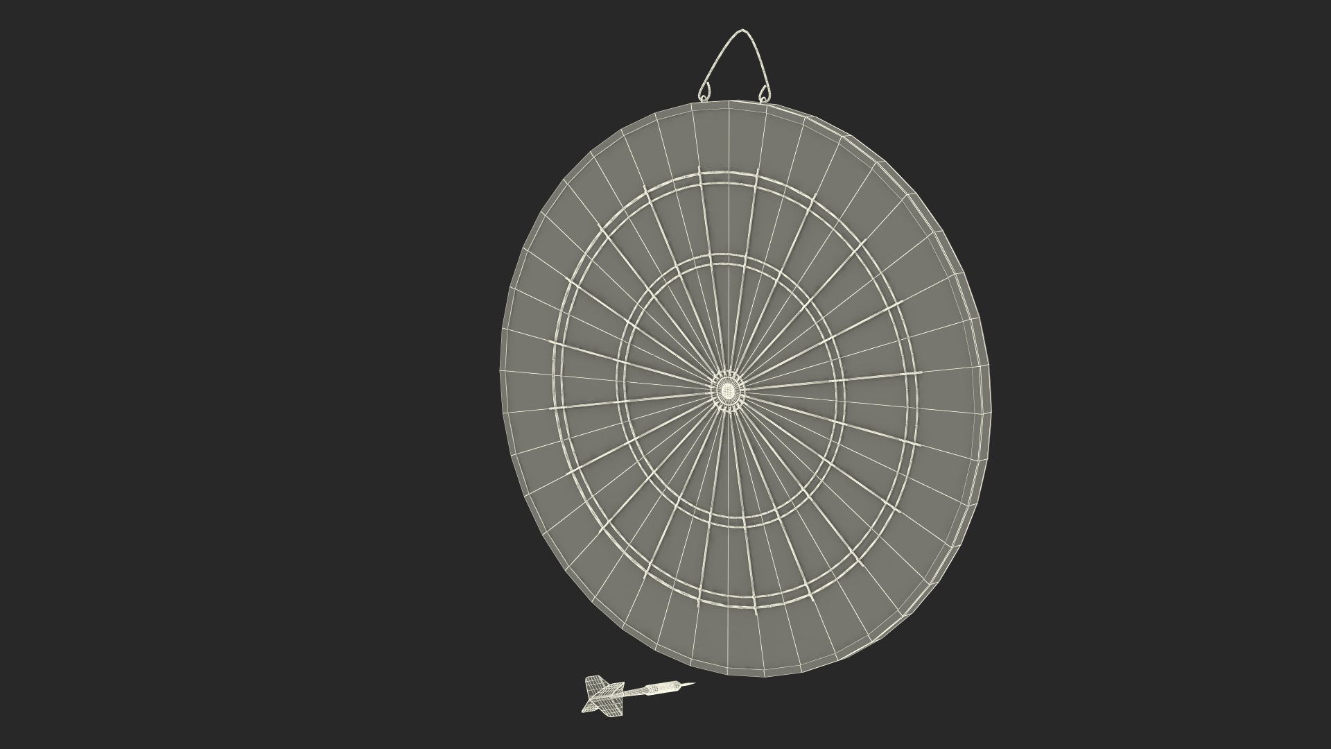 3D Classic Dartboard With Single Dart - TurboSquid 2243138