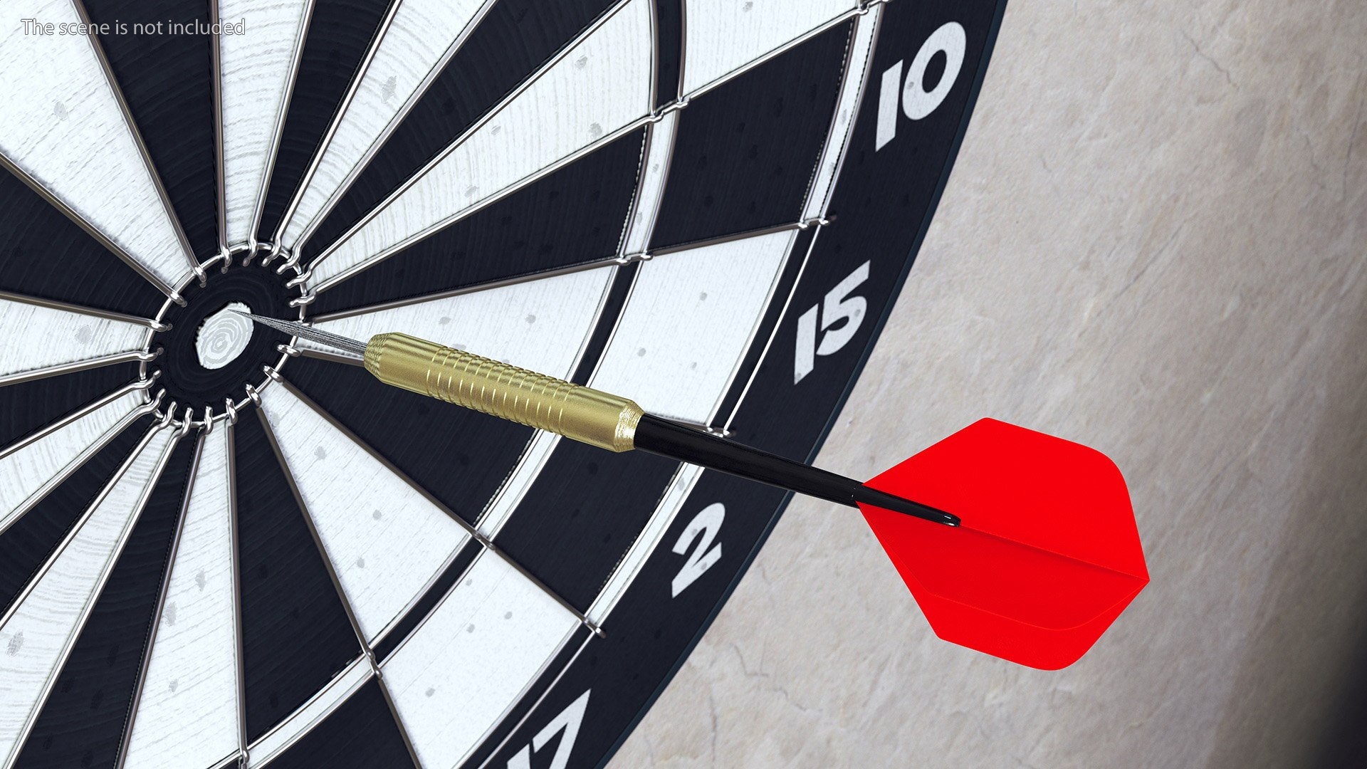 3D Classic Dartboard With Single Dart - TurboSquid 2243138