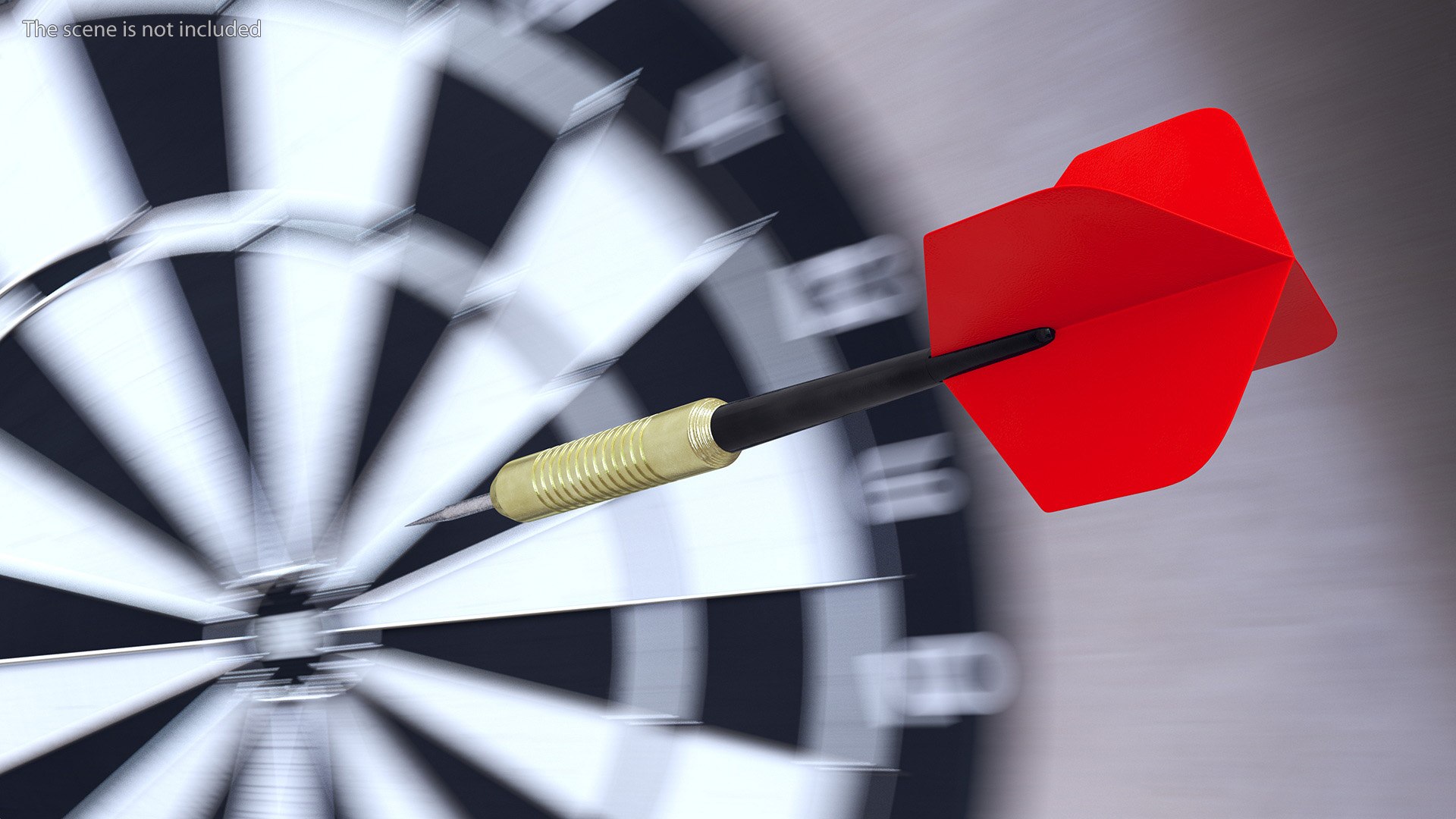 3D Classic Dartboard With Single Dart - TurboSquid 2243138