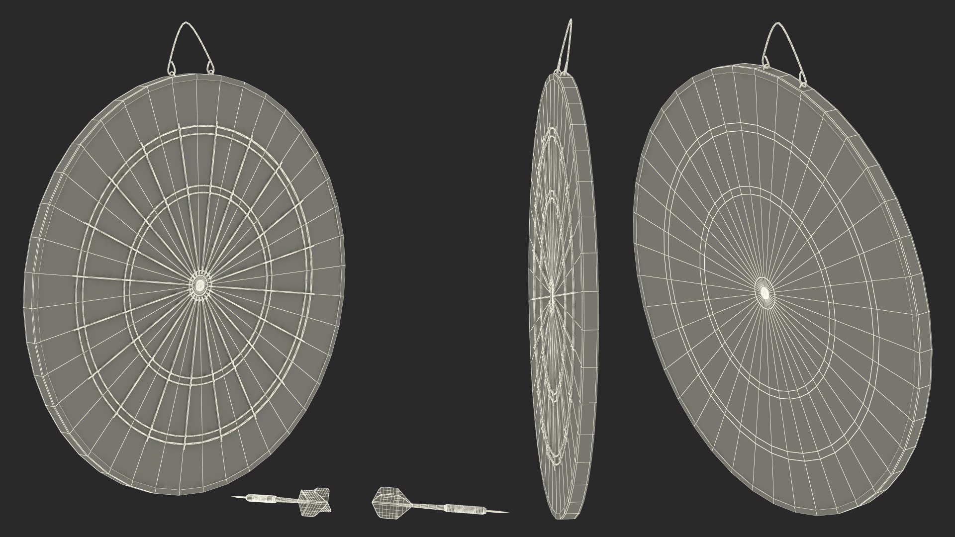 3D Classic Dartboard With Single Dart - TurboSquid 2243138