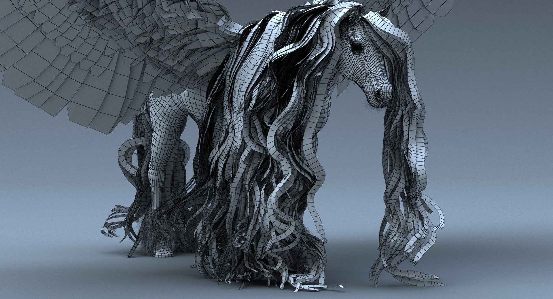 Pegasus Winged White Horse model - TurboSquid 1952331