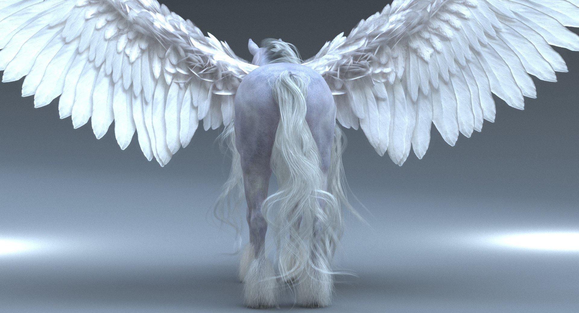 Pegasus Winged White Horse model - TurboSquid 1952331
