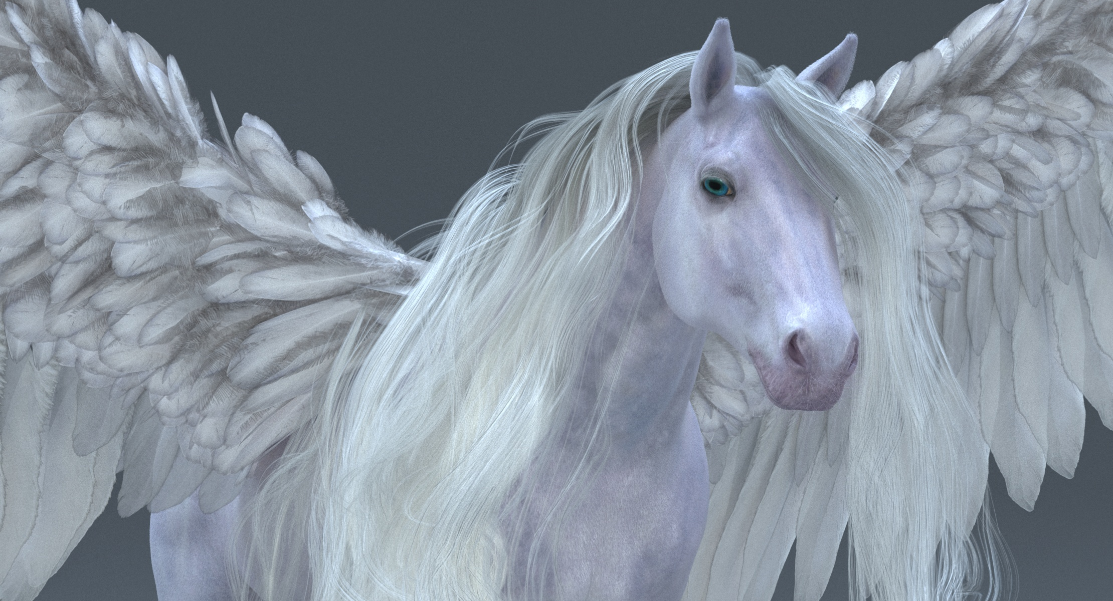 Pegasus Winged White Horse model - TurboSquid 1952331