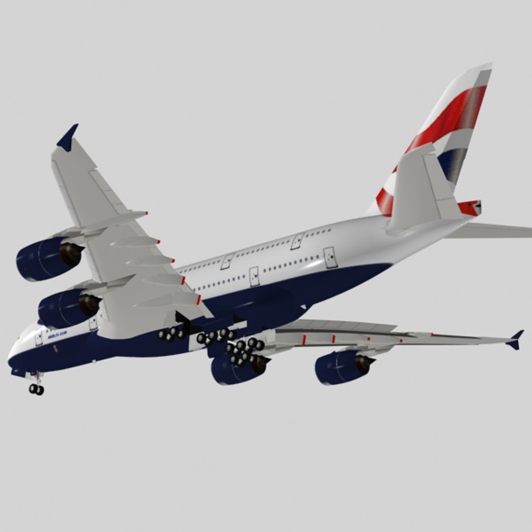 Airbus A380-800 British Airways 3d Model