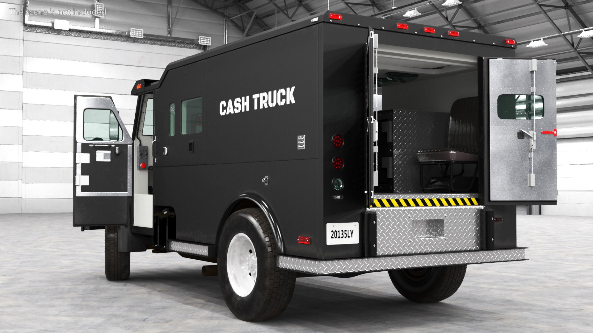 Armored Cash Transport Car Black Rigged 3D model - TurboSquid 1935082