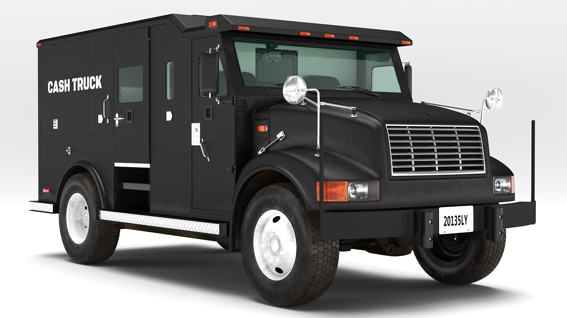 Armored Cash Transport Car Black Rigged 3D model - TurboSquid 1935082