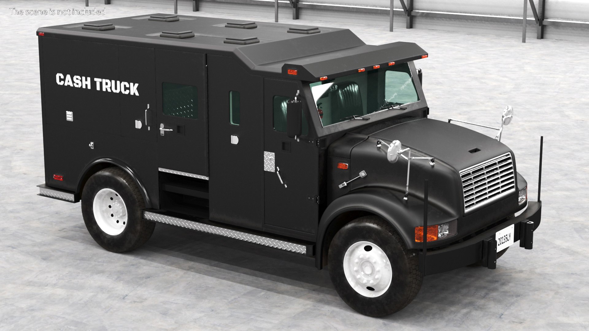 Armored Cash Transport Car Black Rigged 3D model - TurboSquid 1935082