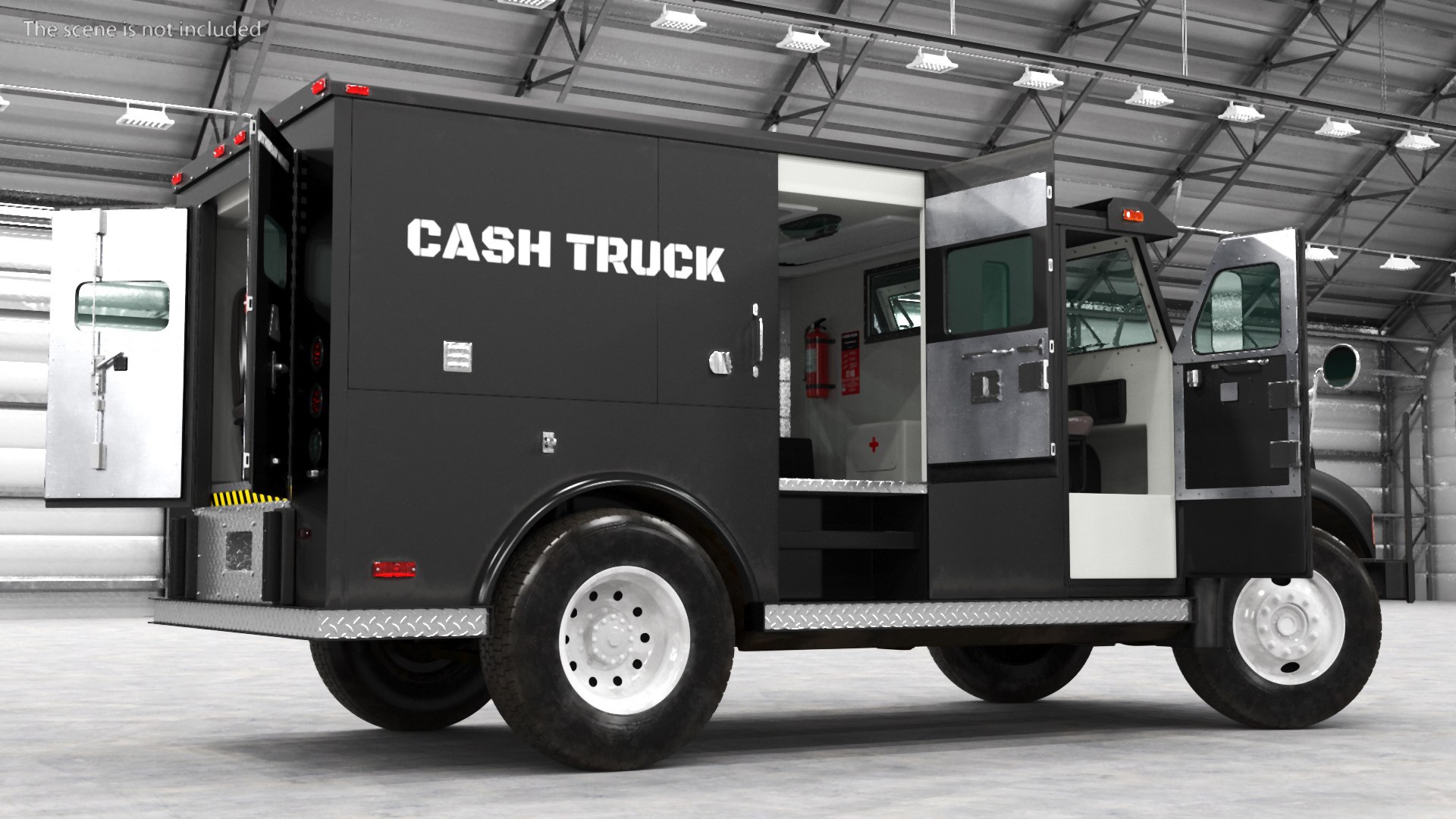 Armored Cash Transport Car Black Rigged 3D model - TurboSquid 1935082