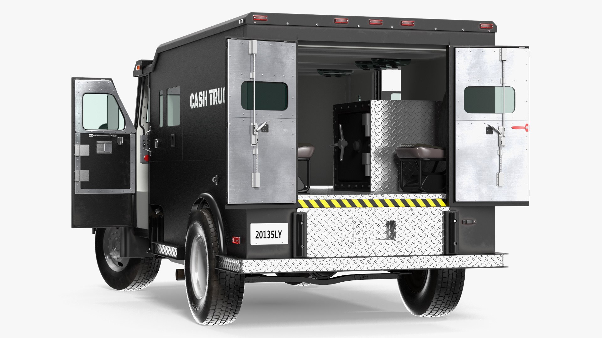 Armored Cash Transport Car Black Rigged 3D model - TurboSquid 1935082