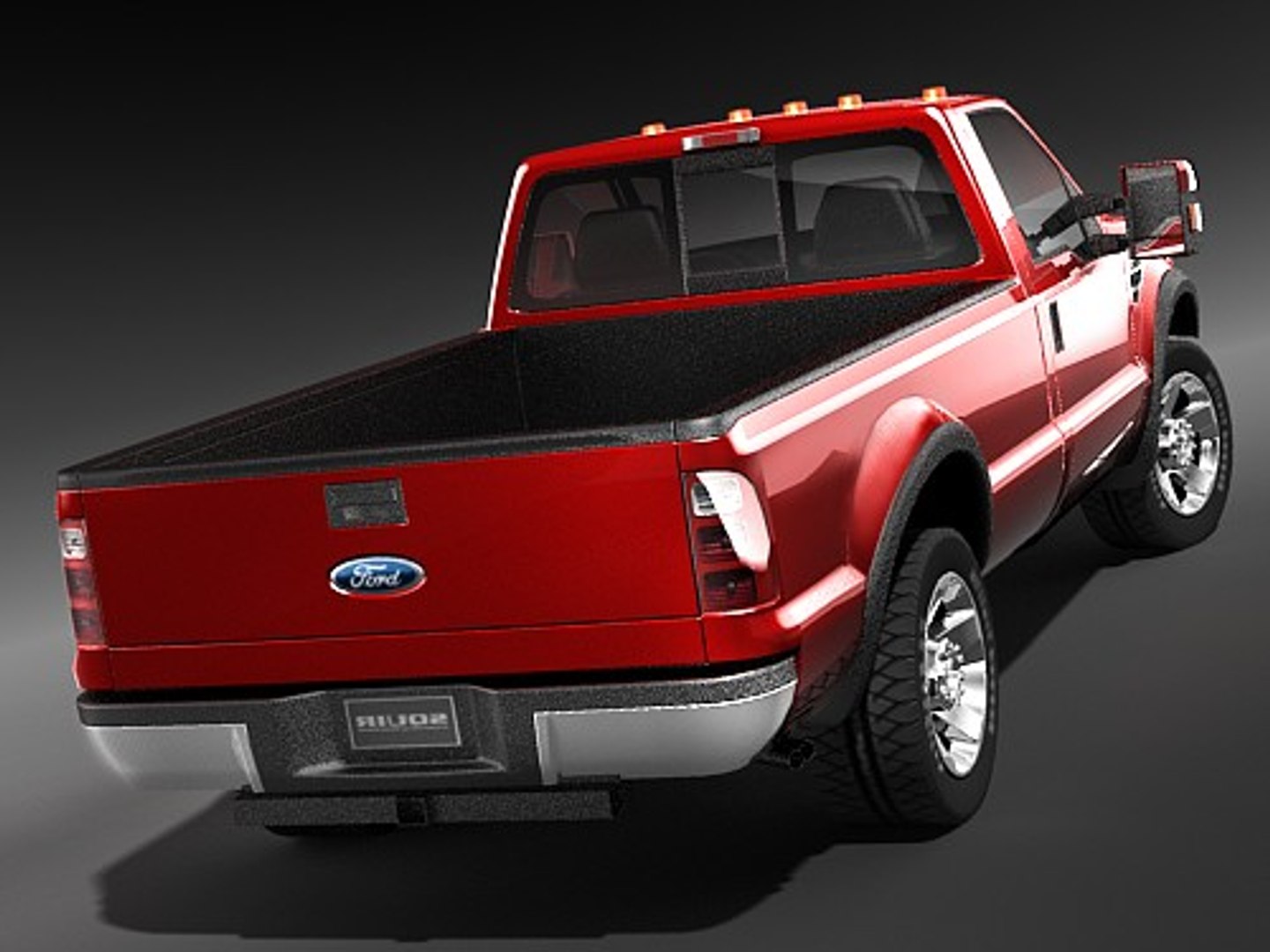 F250 2009 Regcab Midpoly 3d Model