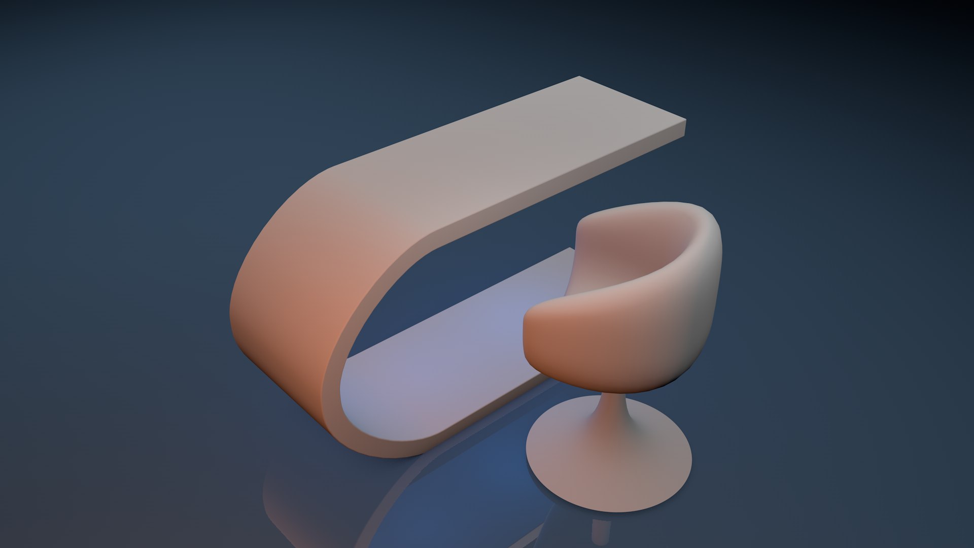 Modern Chair - Table 3D Model - TurboSquid 2341542