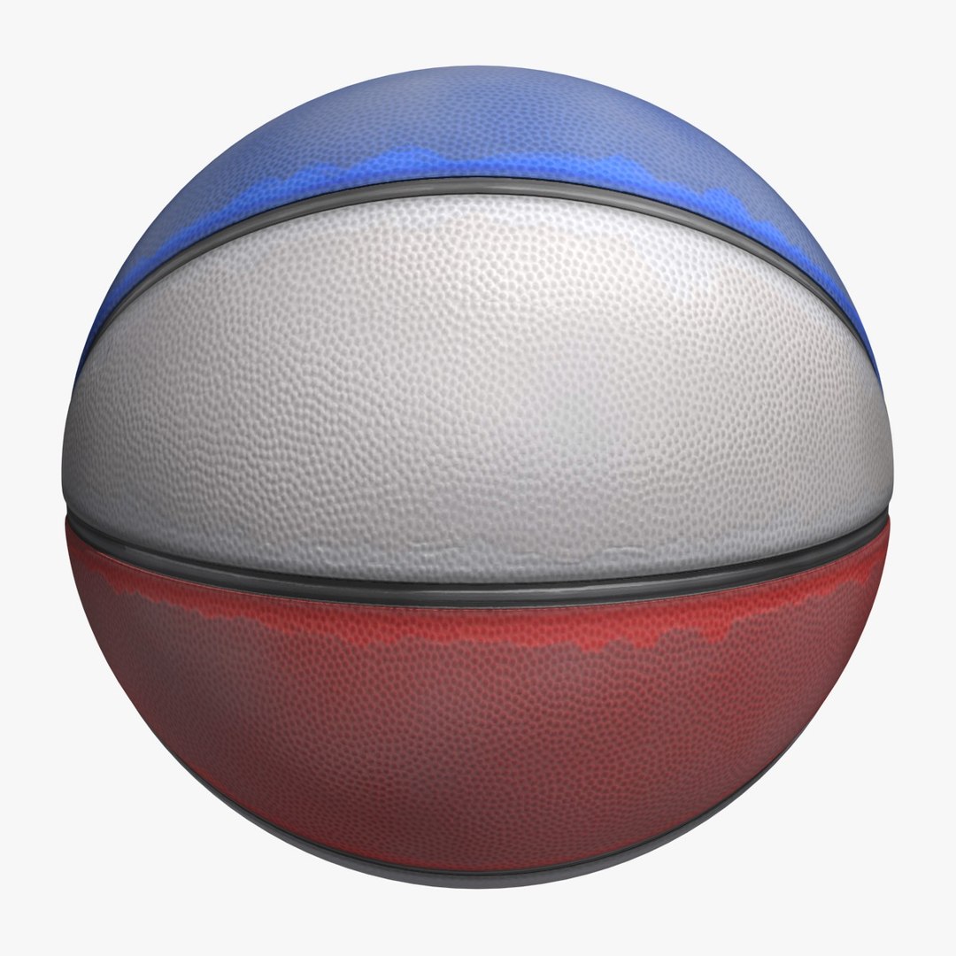 3d basketball old 4 colors model