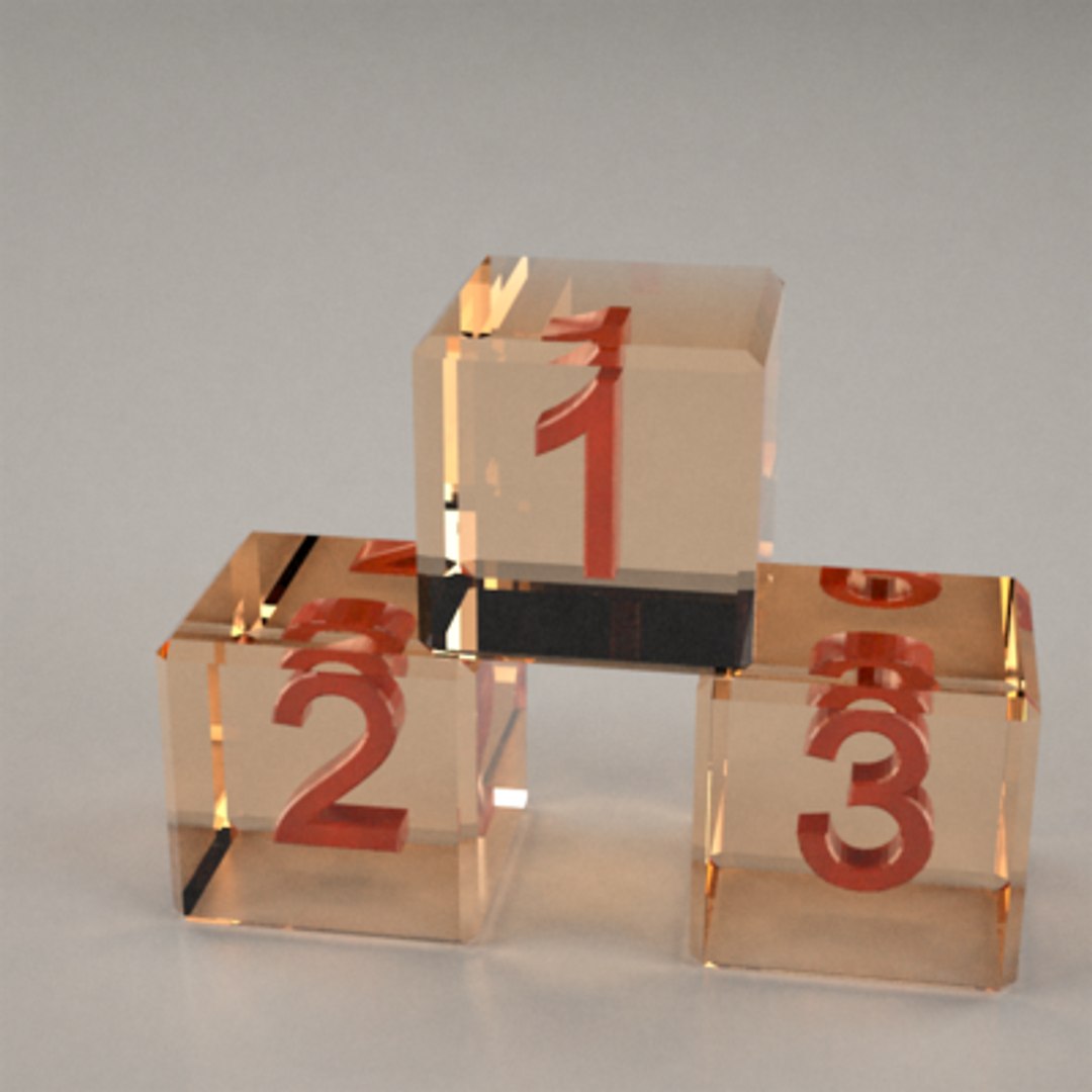 3d Model Of Podium Winner Win