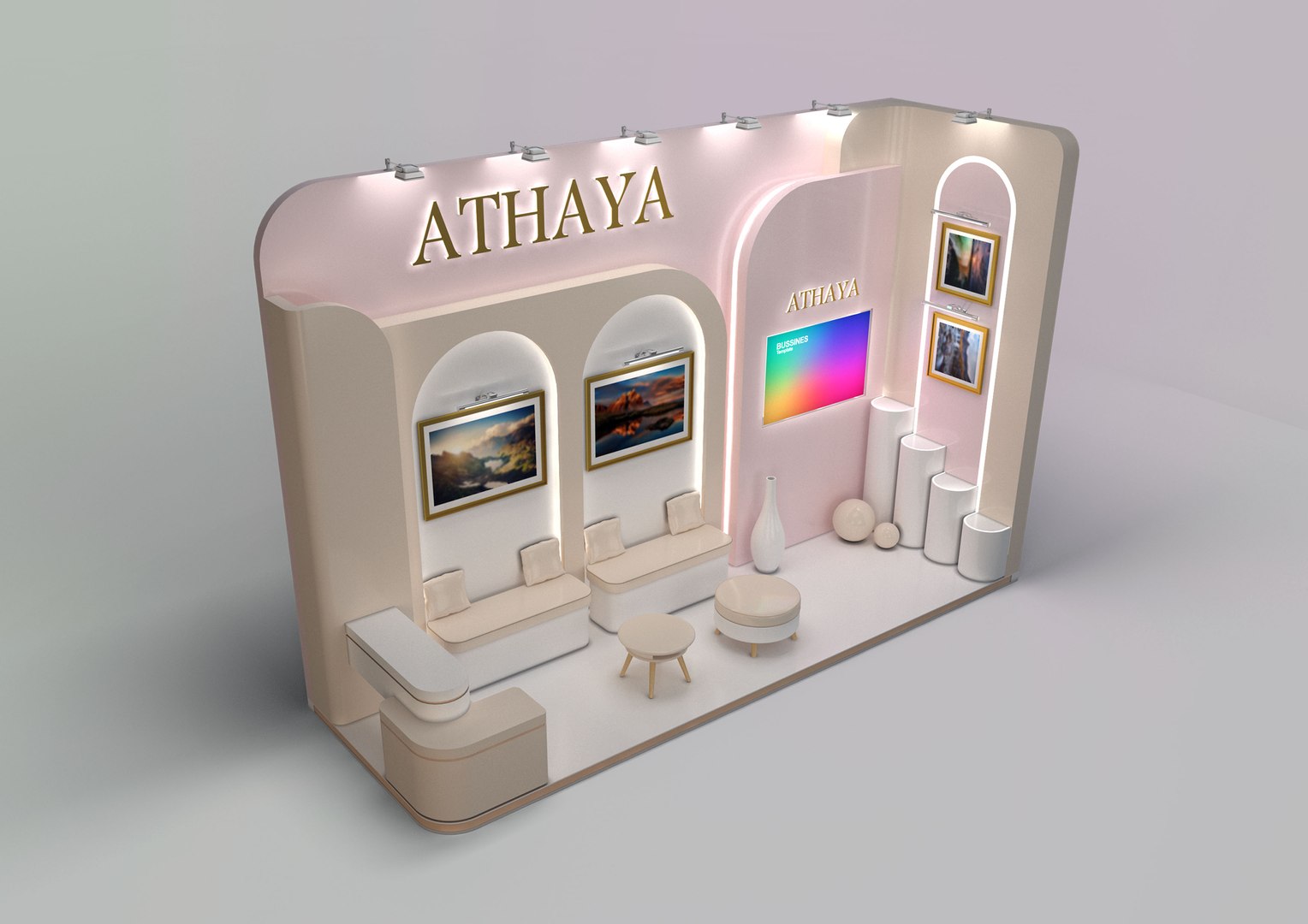 3D Model EXHIBITION STAND 2204 12 Sqm - TurboSquid 2007559