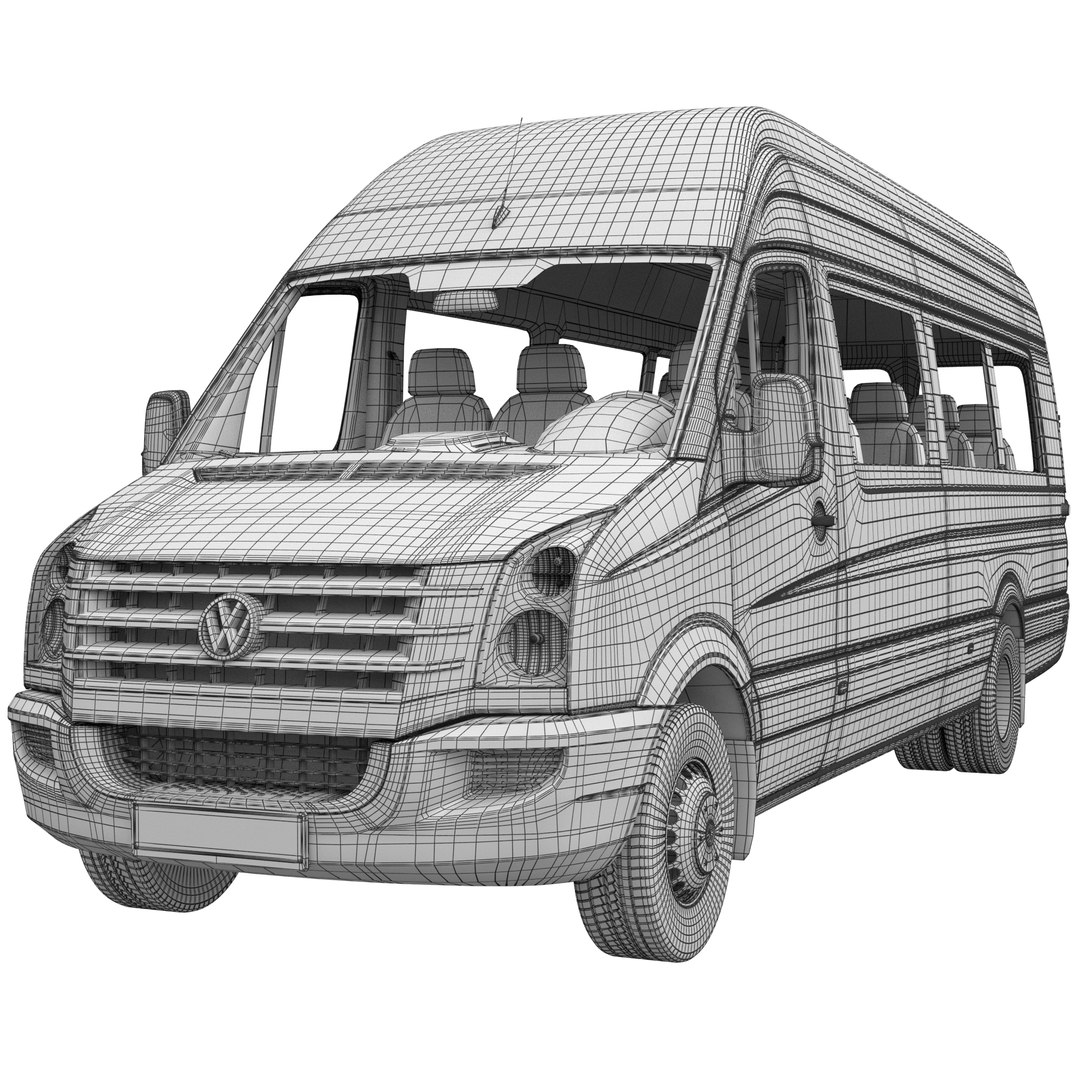 3D Model VW Crafter 2011 Minibus MAXI - TurboSquid 1908148