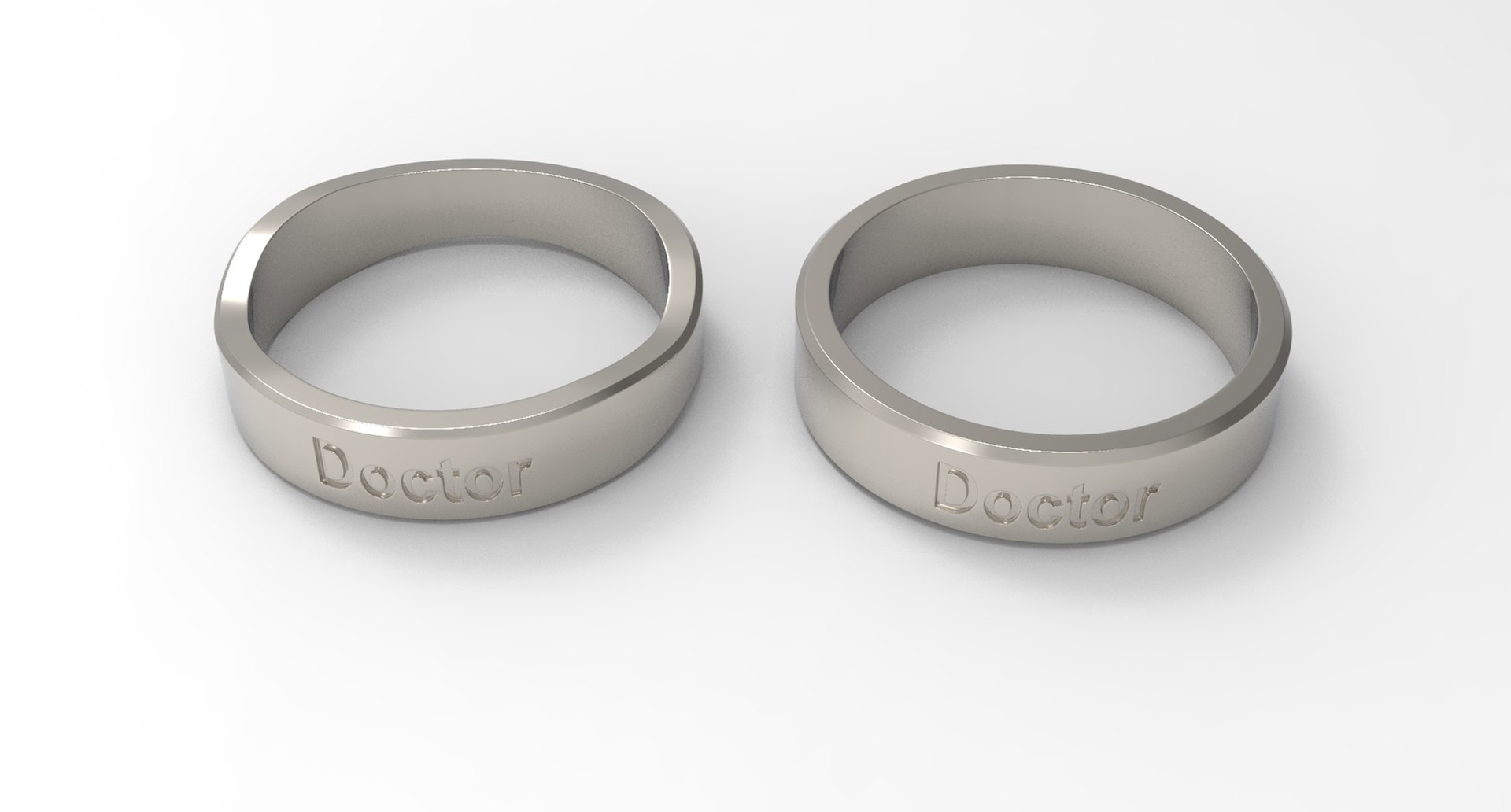 Doctor Couple Ring Platinum 3D Model - TurboSquid 1857417