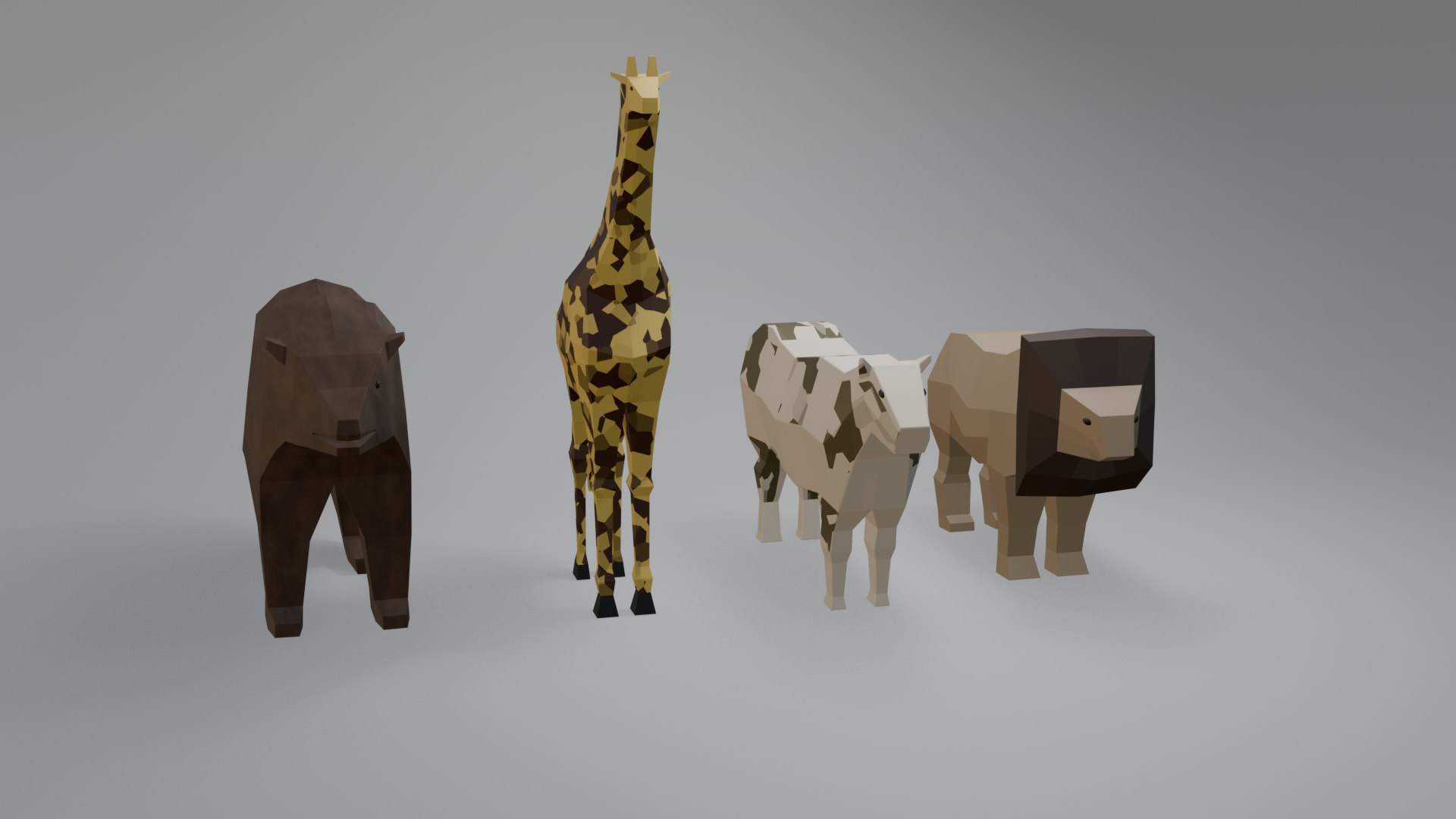 3D Model Low Poly 3D Animal Set - TurboSquid 2328673