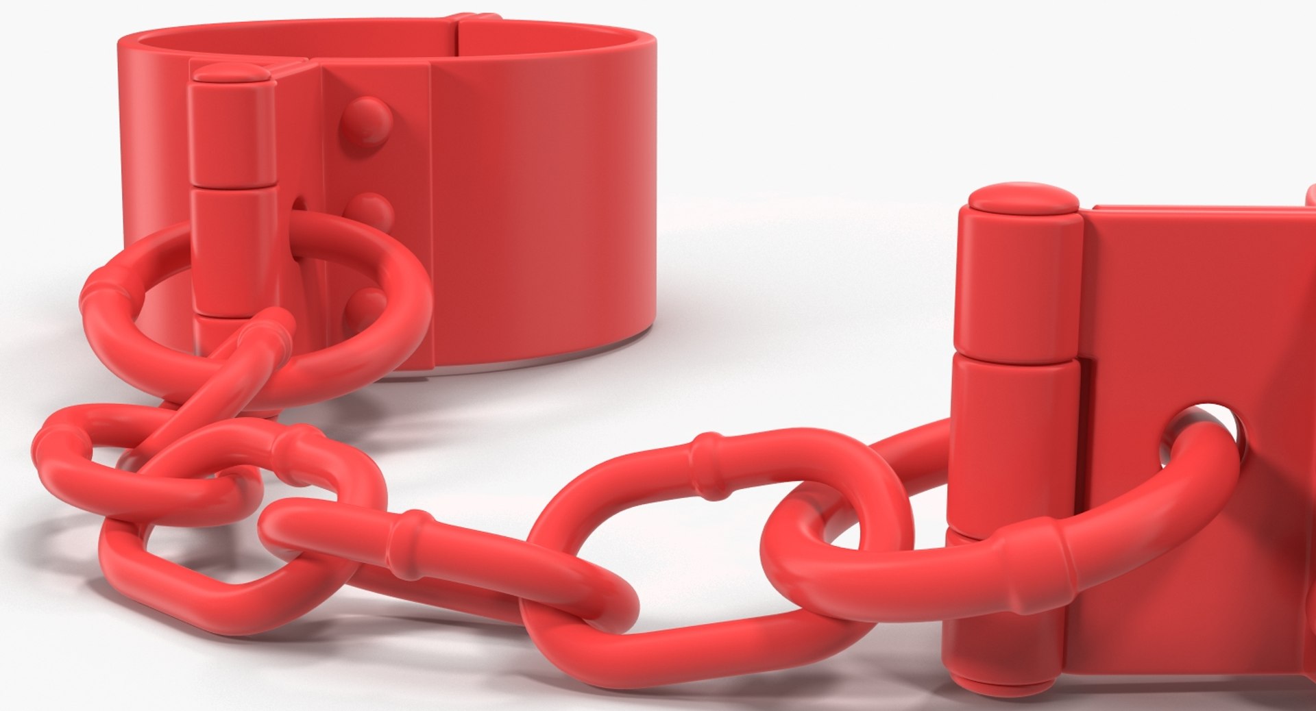 3d Old Prisoners Leg Shackles Model