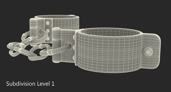 3d old prisoners leg shackles model