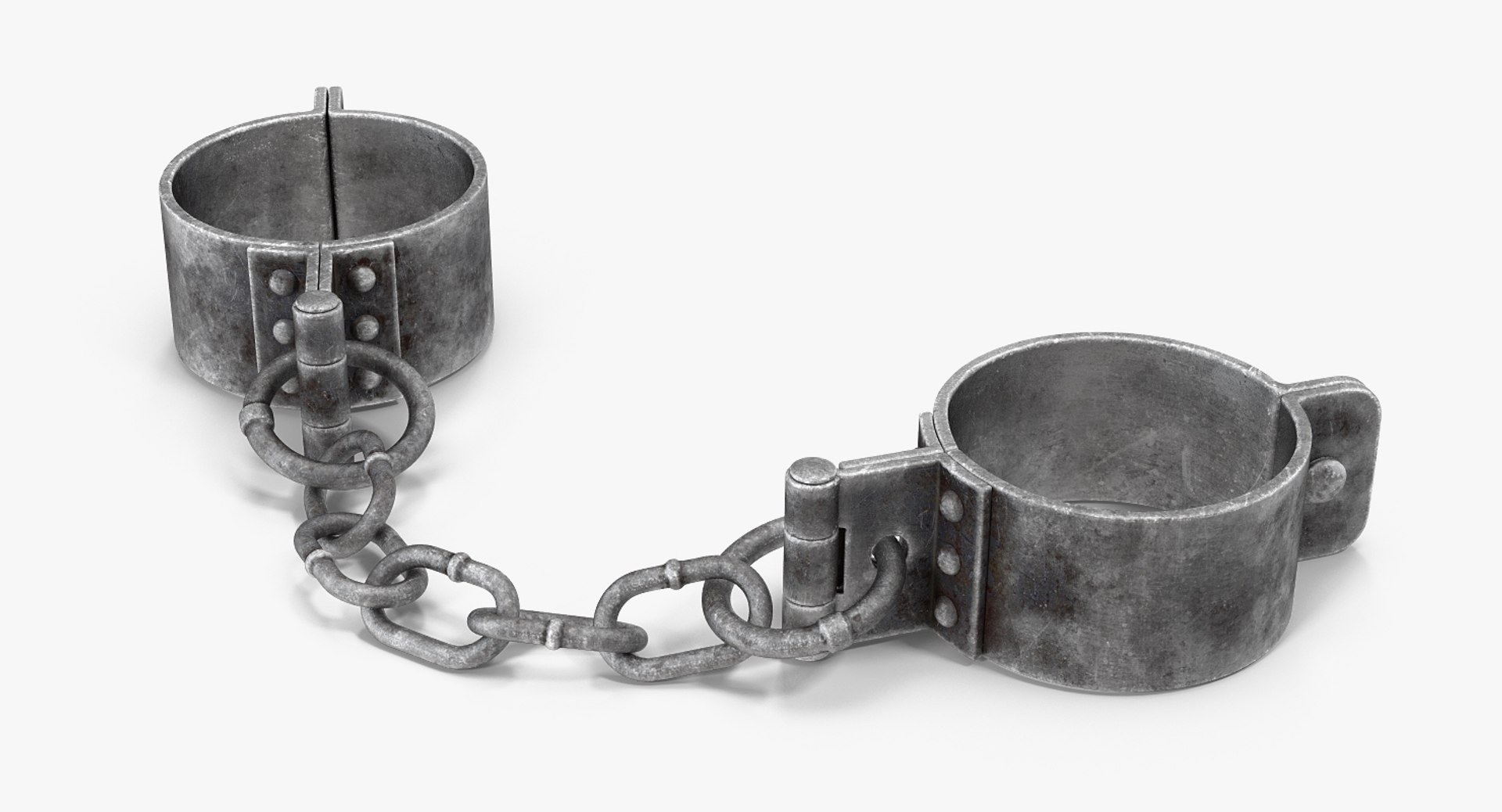 3d Old Prisoners Leg Shackles Model