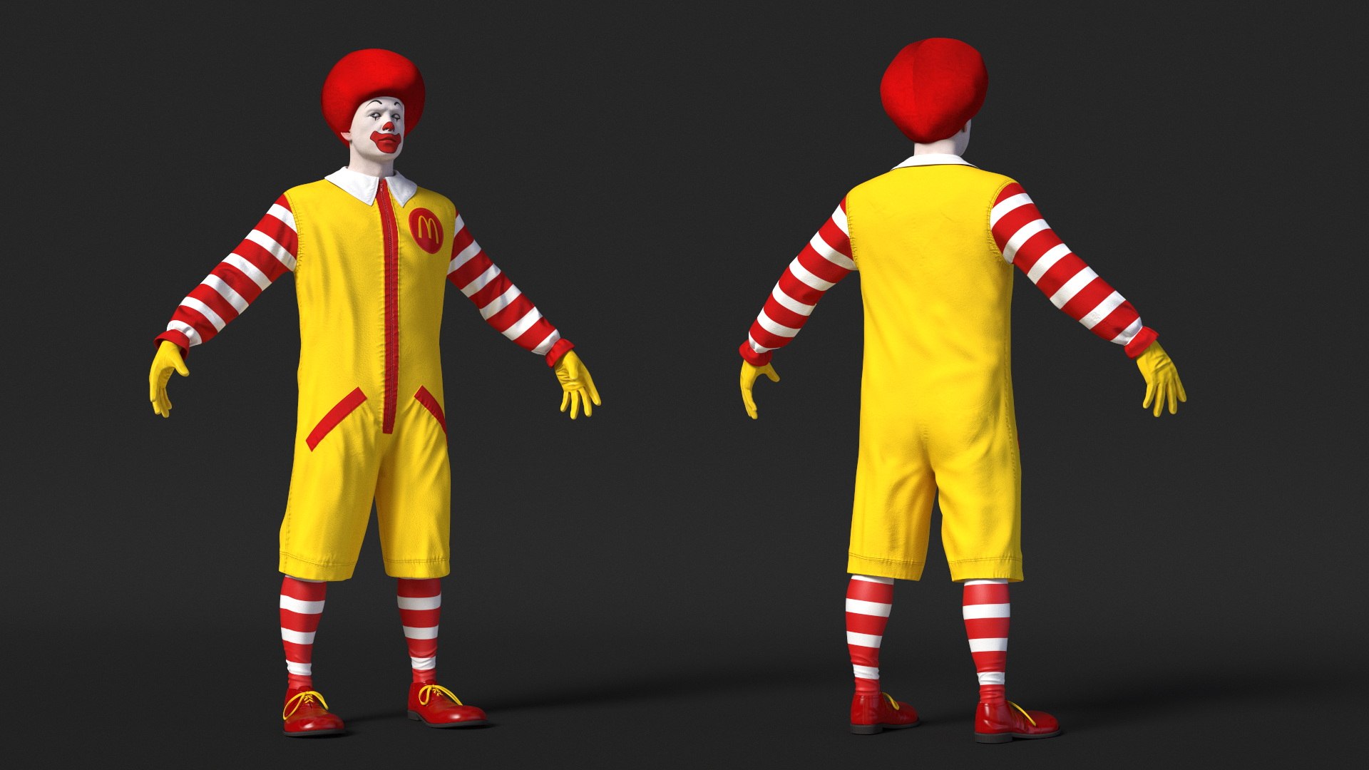 Ronald McDonald Clown Rigged 3D Model - TurboSquid 2339133