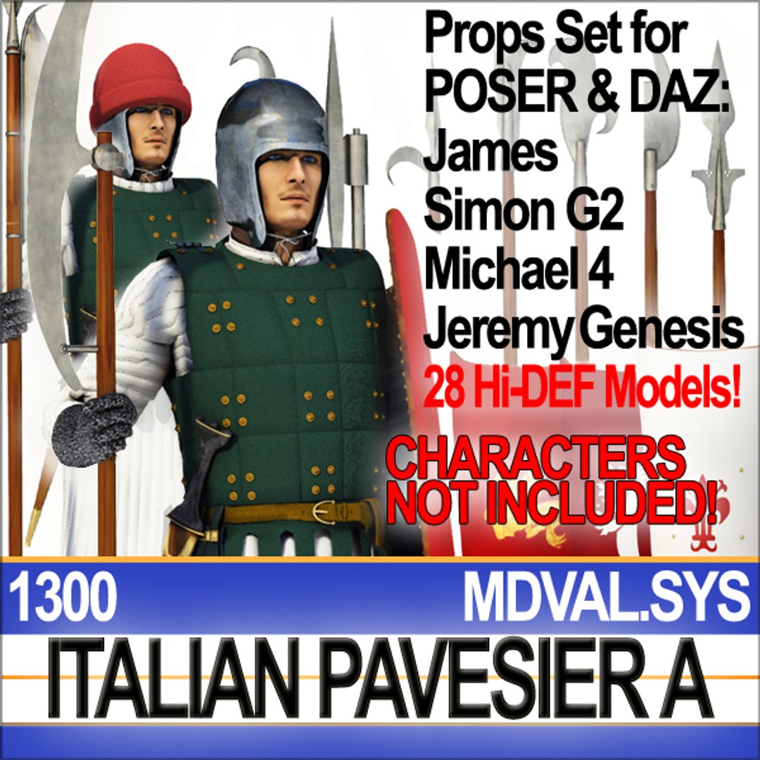 3d props set daz italian