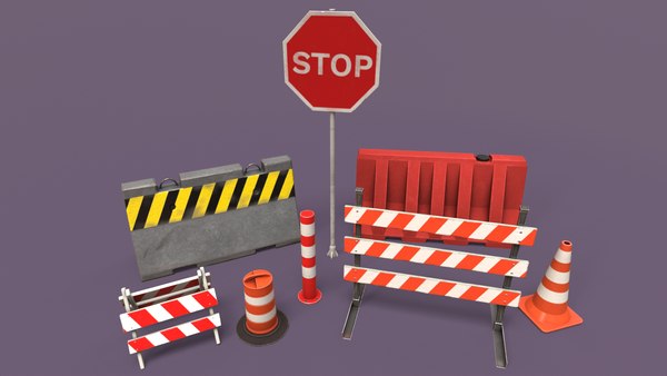 modelo 3d Traffic Objects Pack LowPoly 3D Model - TurboSquid 2076714