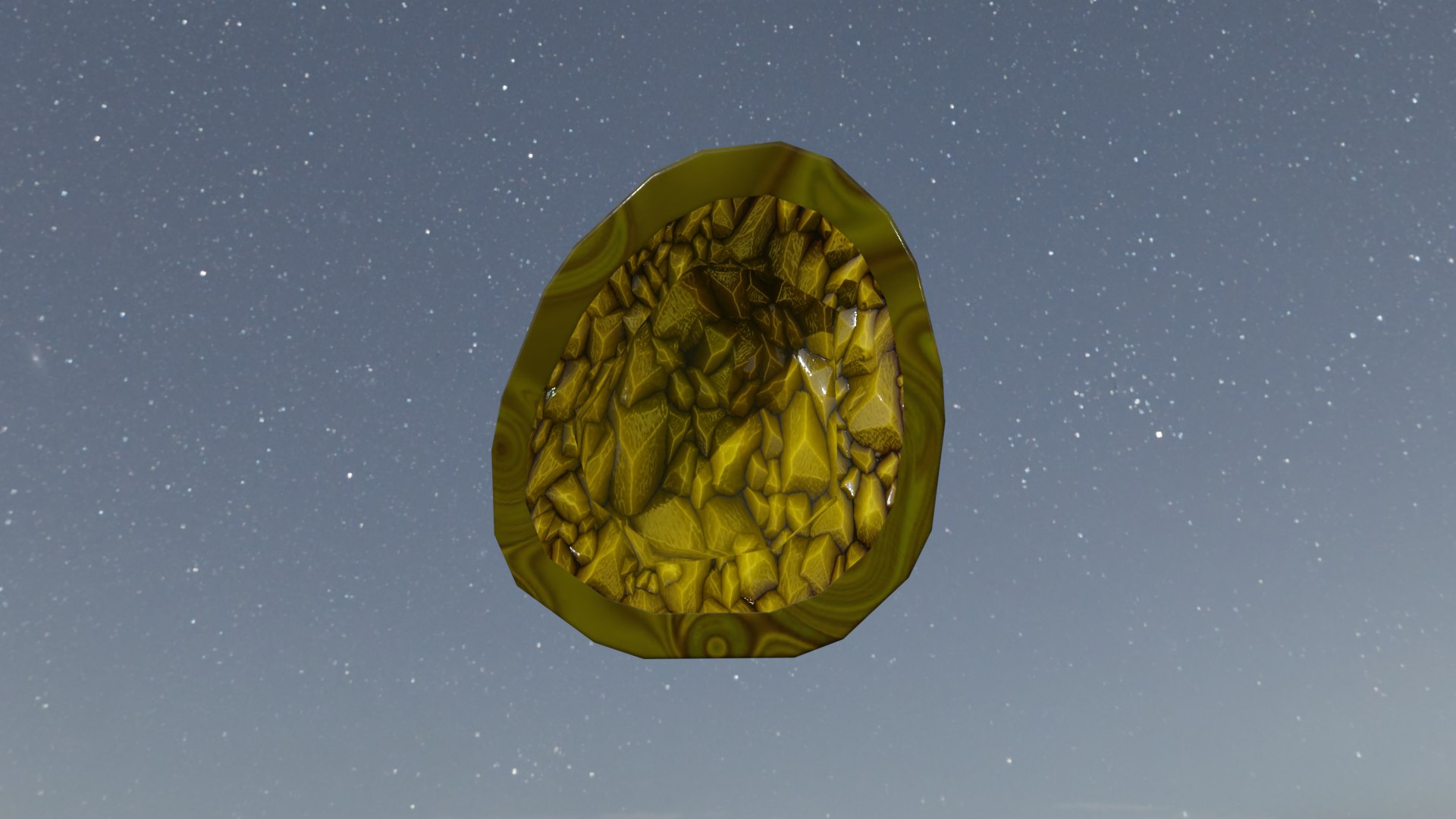 3D Stylized Yellow Magic Crystal Model - TurboSquid 2146279